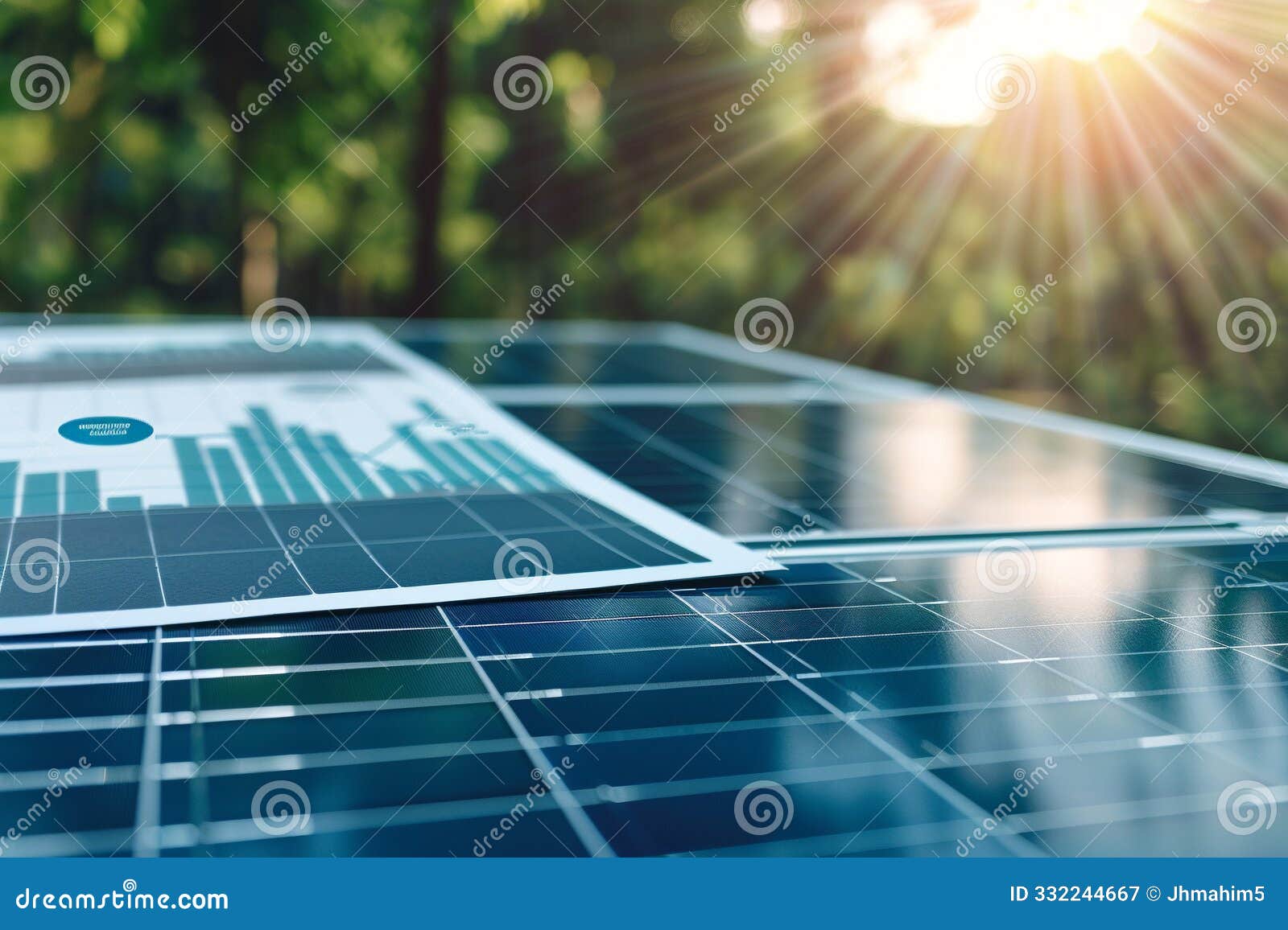 Solar Panel Chart stock illustration. Illustration of solar - 332244667