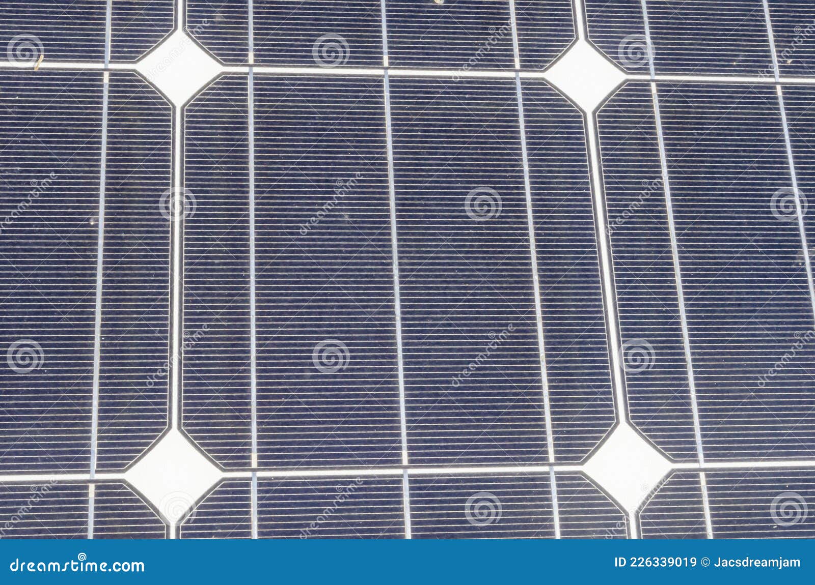 Closeup Showing Busbars, Fingers and Gap of a Solar Cell Stock Image ...