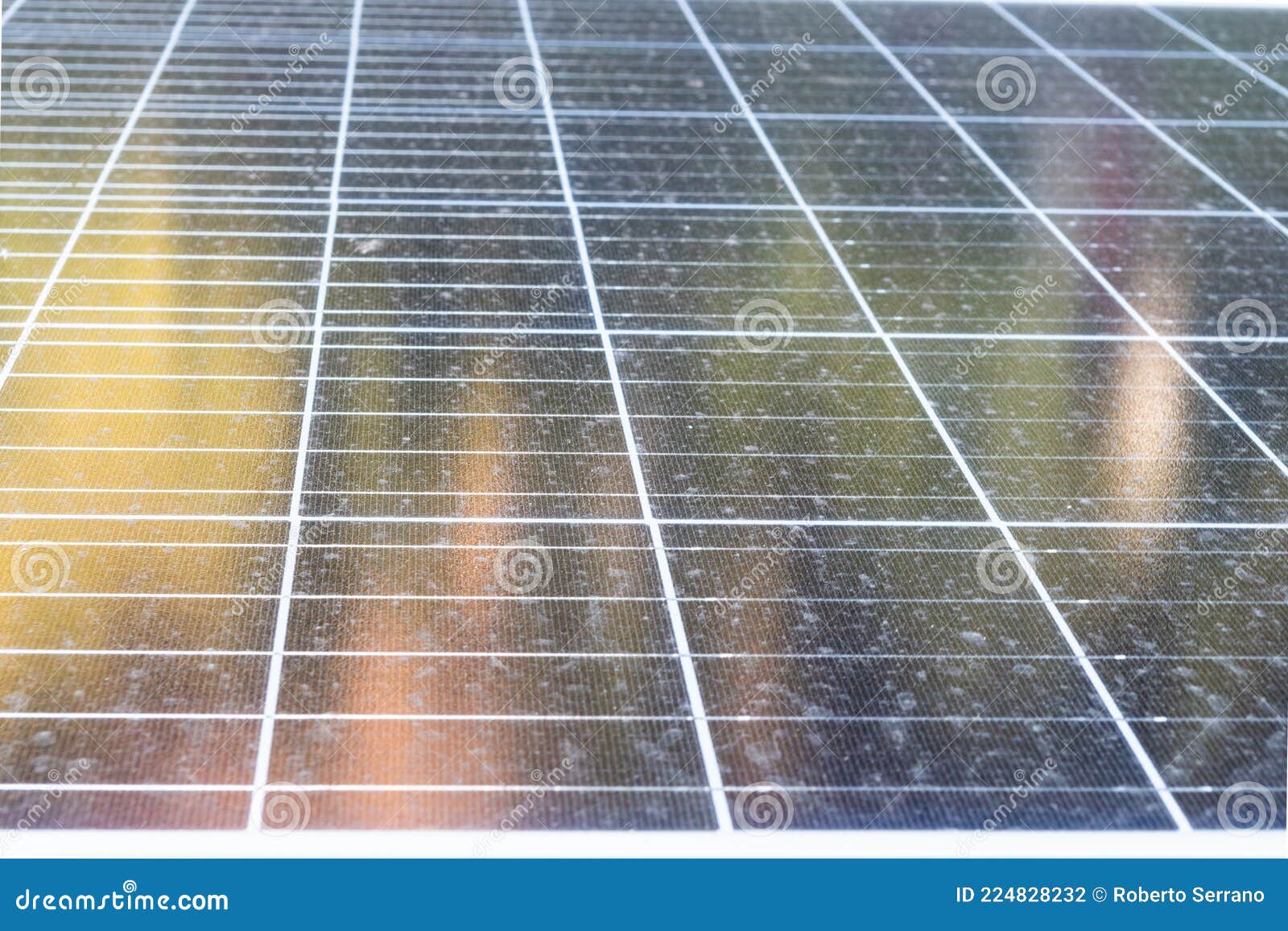 Solar Panel with Colorful Light Reflections Stock Photo - Image of ...