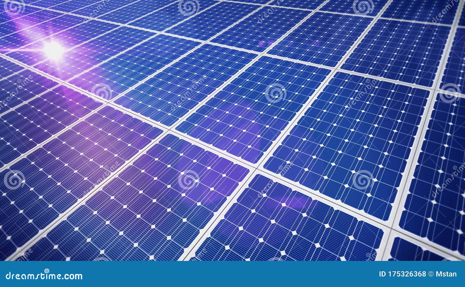 Solar Panel Concept 3d Illustration Stock Illustration - Illustration ...