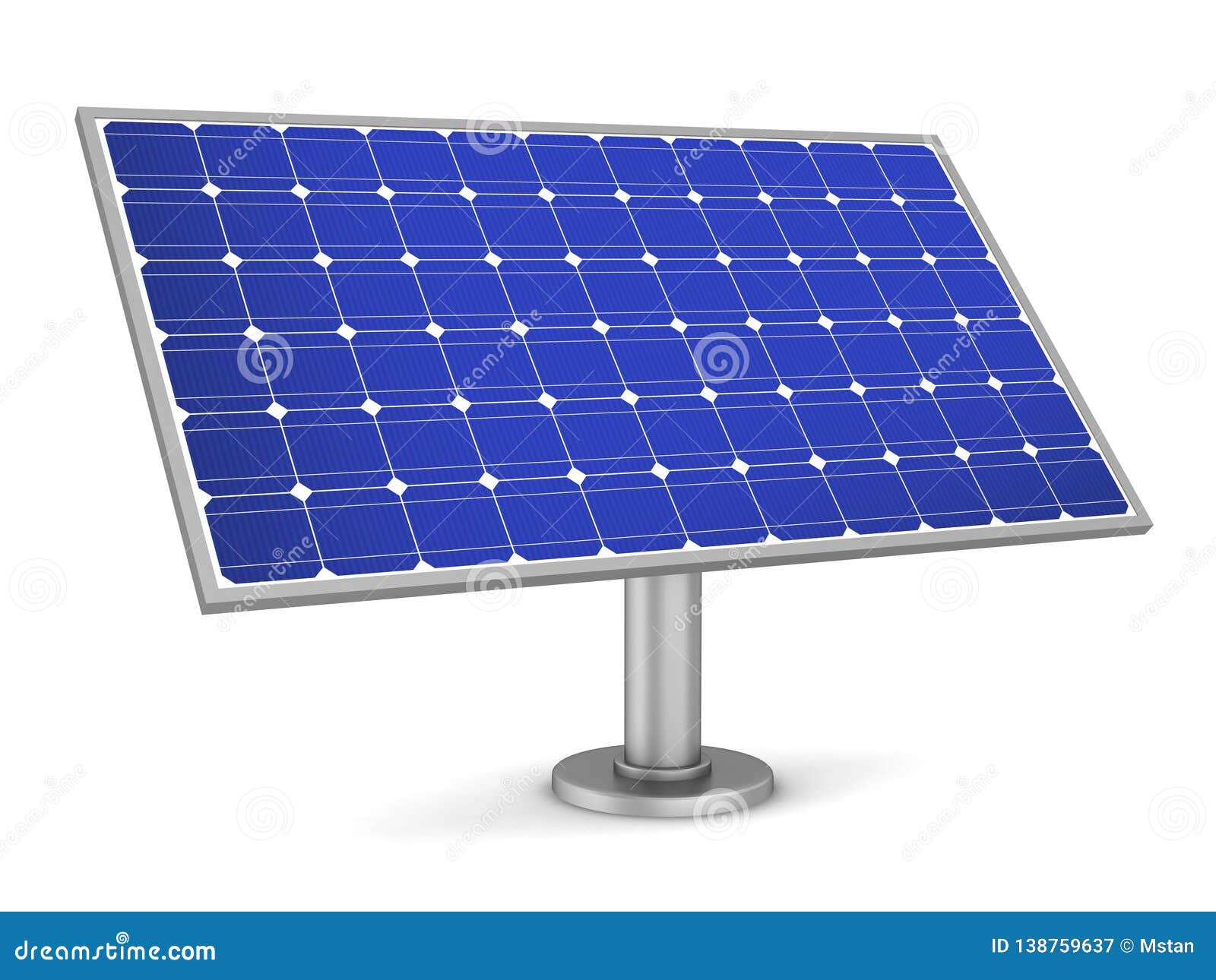 Solar Panel Concept 3d Illustration Stock Illustration - Illustration ...