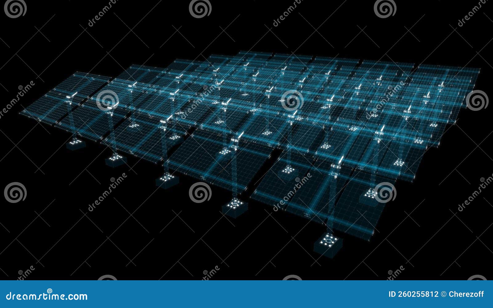 Solar Panel Concept. 3d Illustration Stock Illustration - Illustration ...