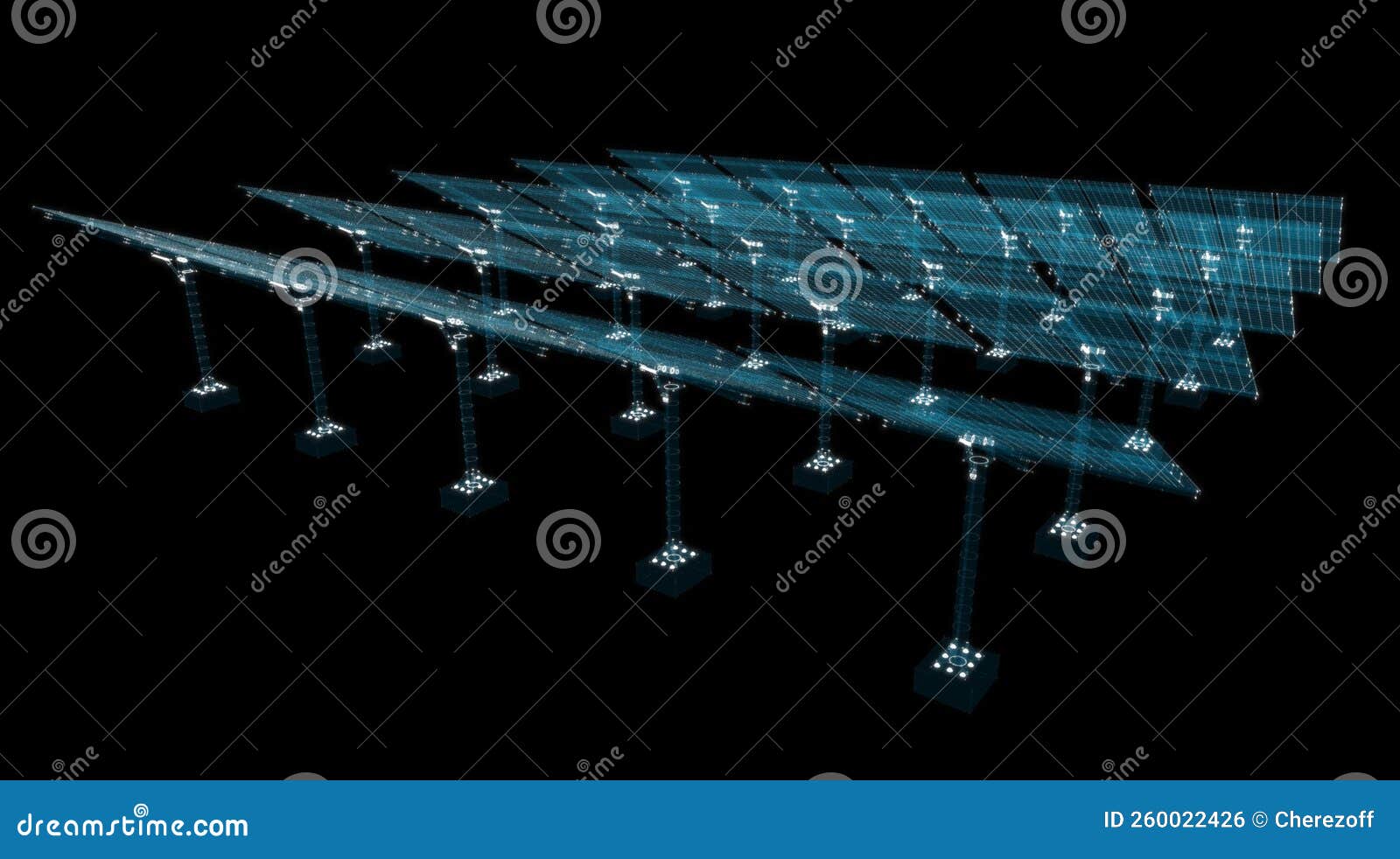Solar Panel Concept. 3d Illustration Stock Illustration - Illustration ...