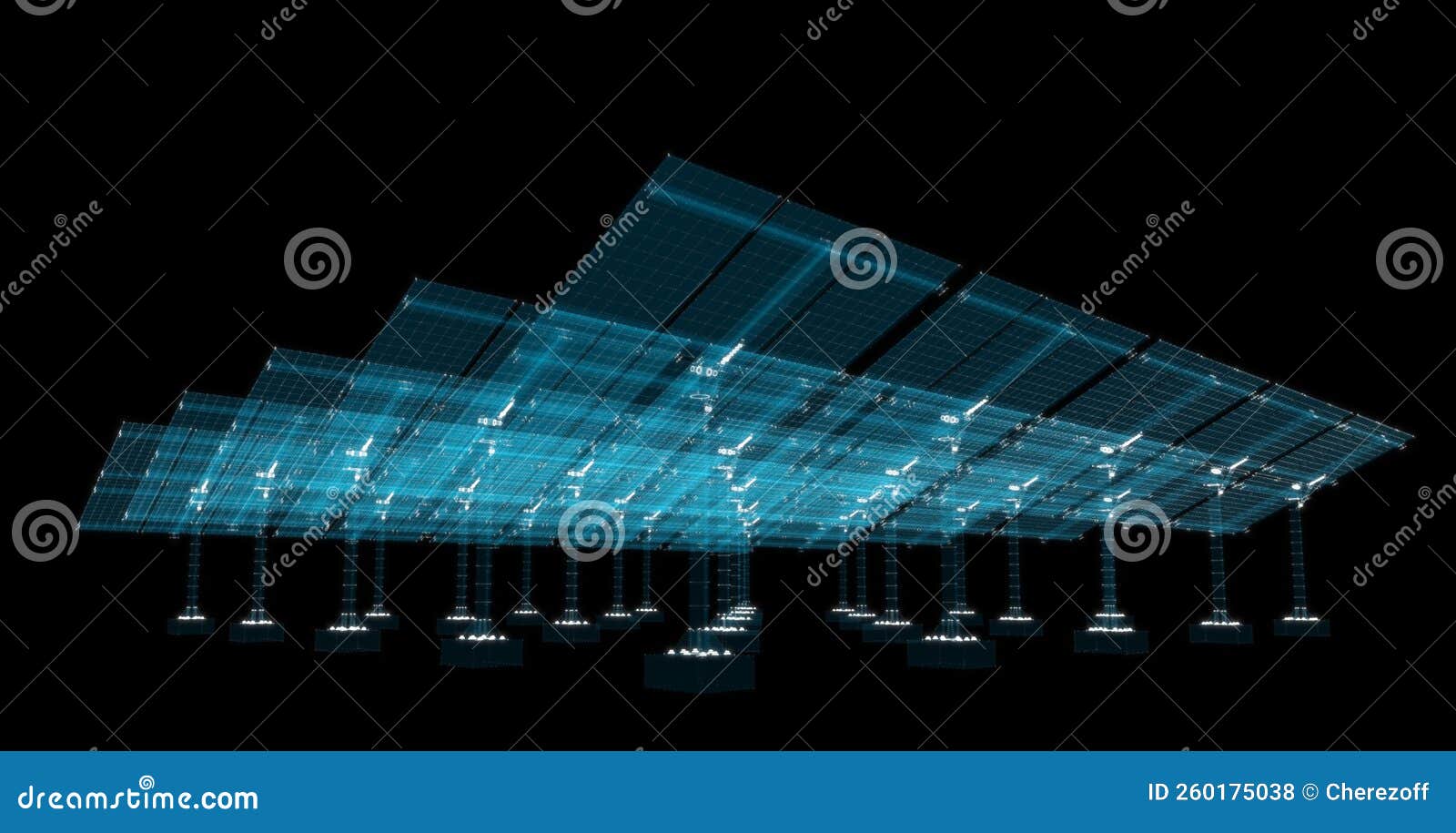 Solar Panel Concept. 3d Illustration Stock Illustration - Illustration ...