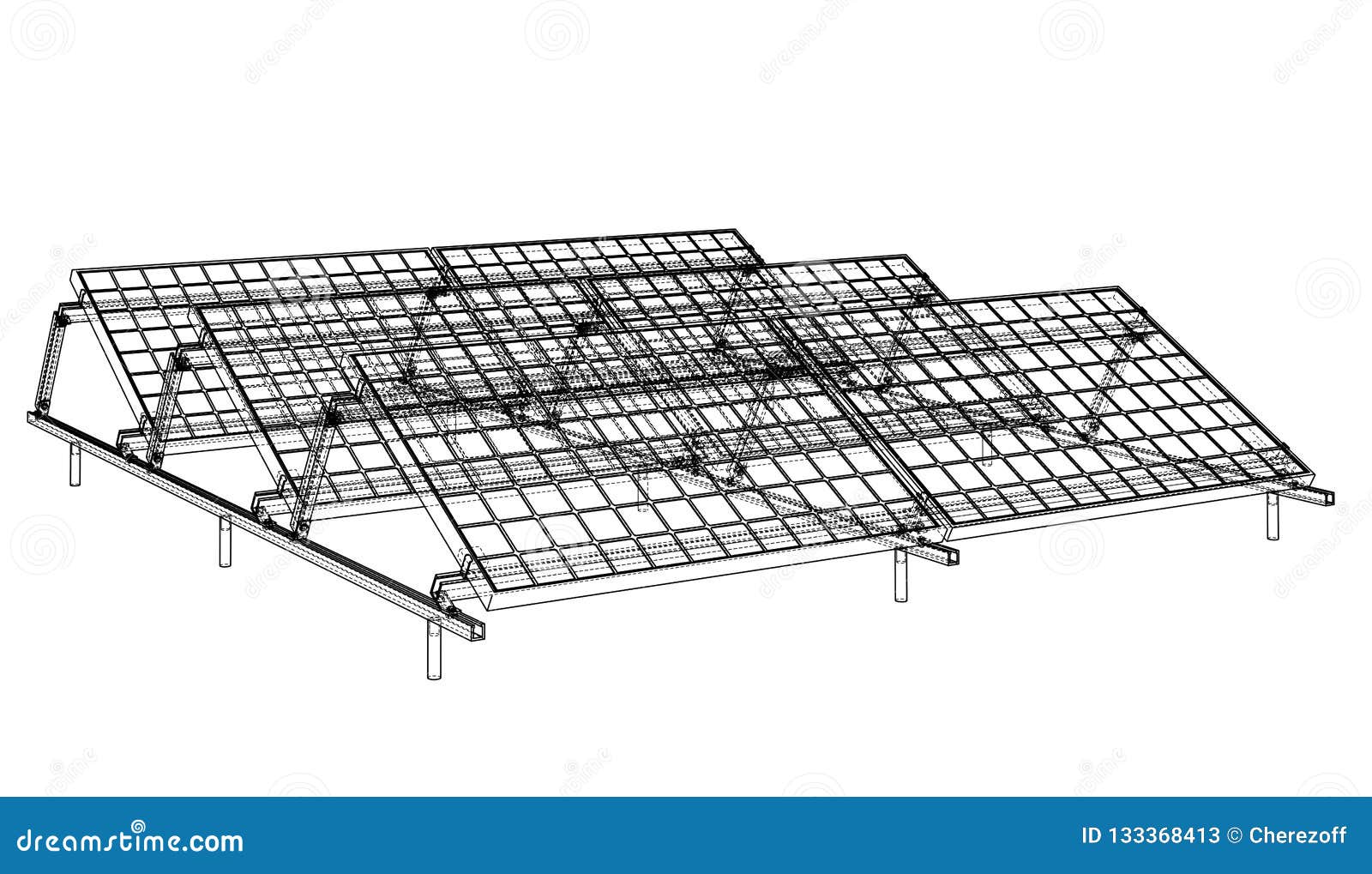 Solar Panel Concept stock illustration. Illustration of concept - 133368413