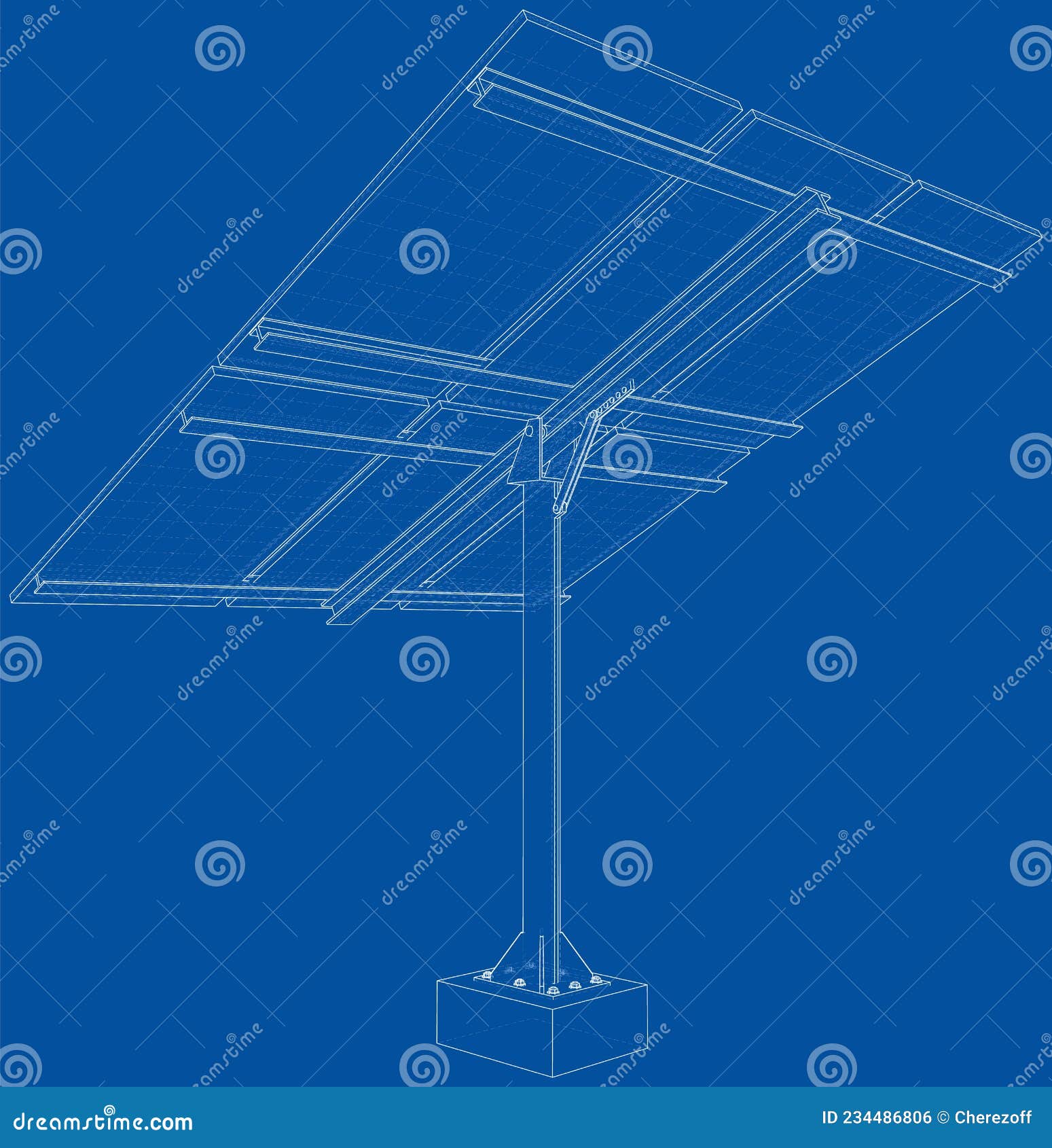 Solar Panel Concept. Vector Rendering of 3d Stock Vector - Illustration ...