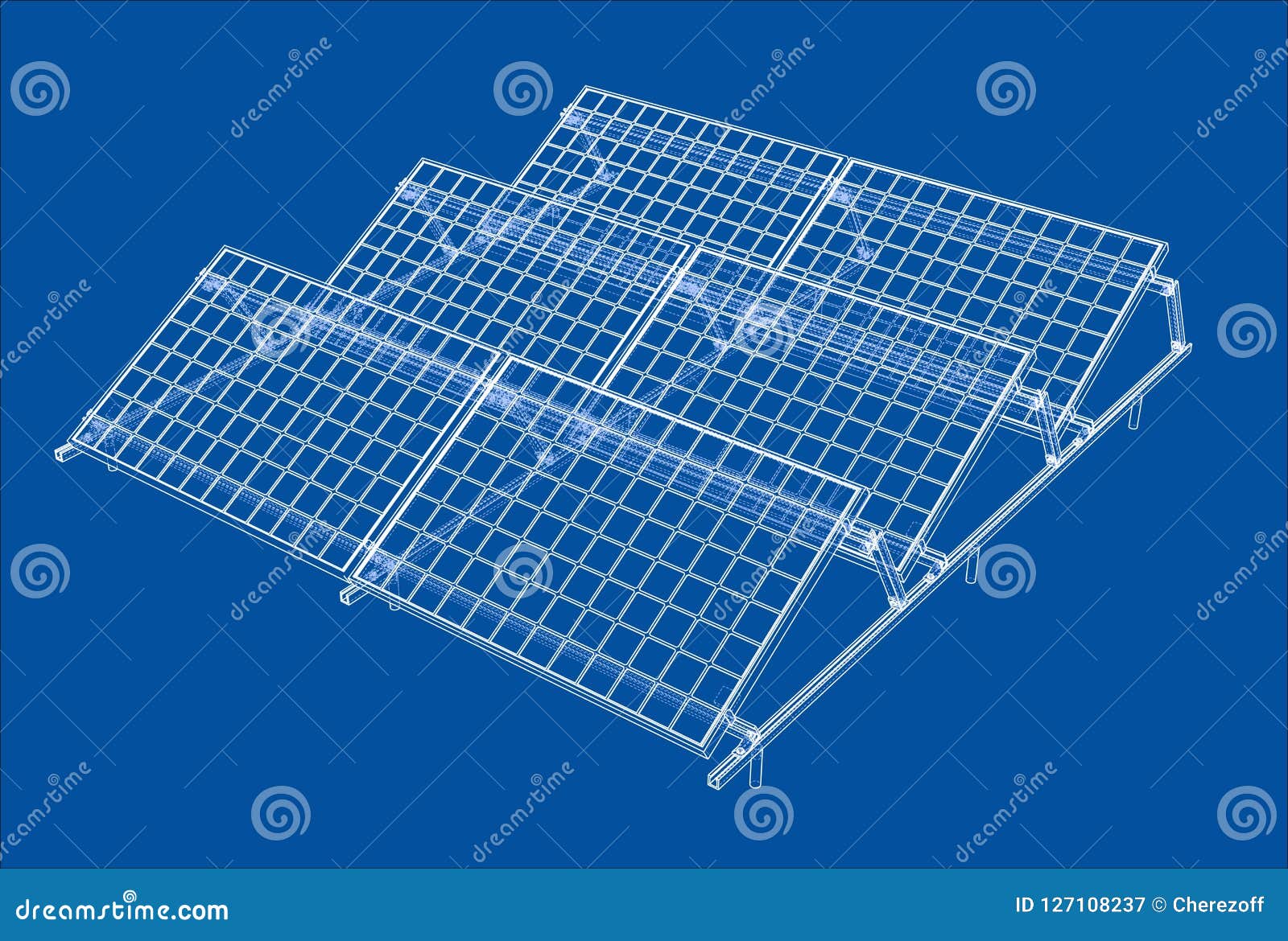 Solar Panel Concept stock vector. Illustration of rendering - 127108237