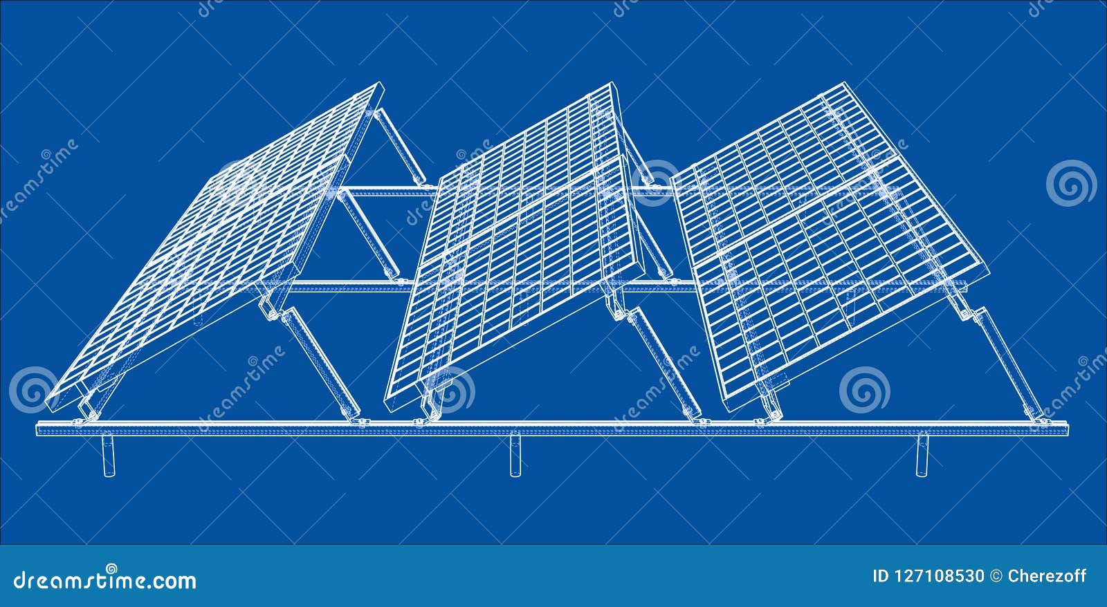 Solar Panel Concept stock vector. Illustration of sketch - 127108530