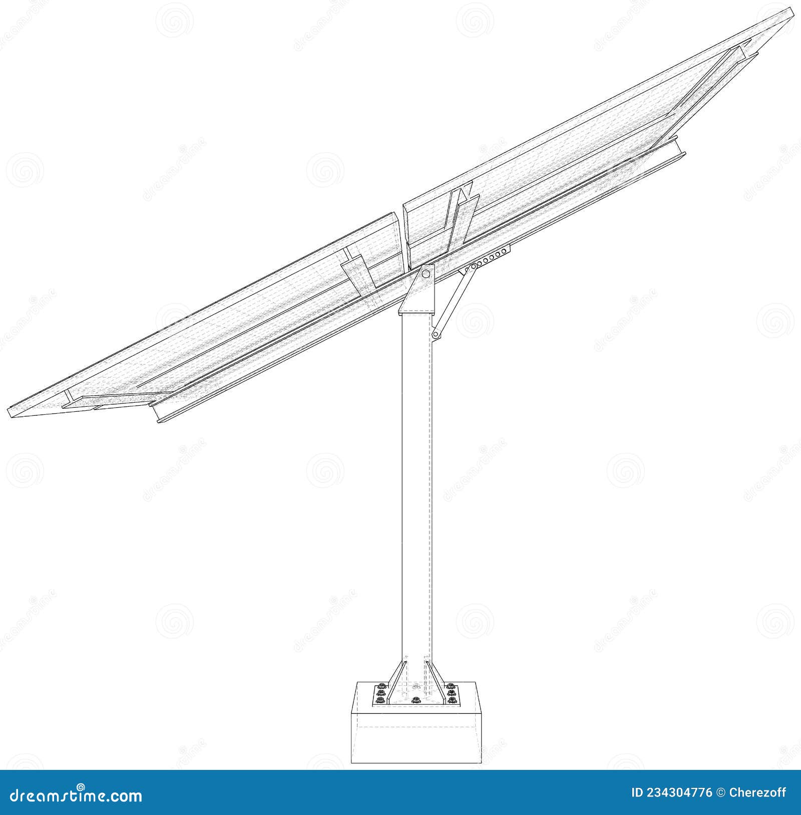 Solar Panel Concept. Vector Rendering of 3d Stock Vector - Illustration ...