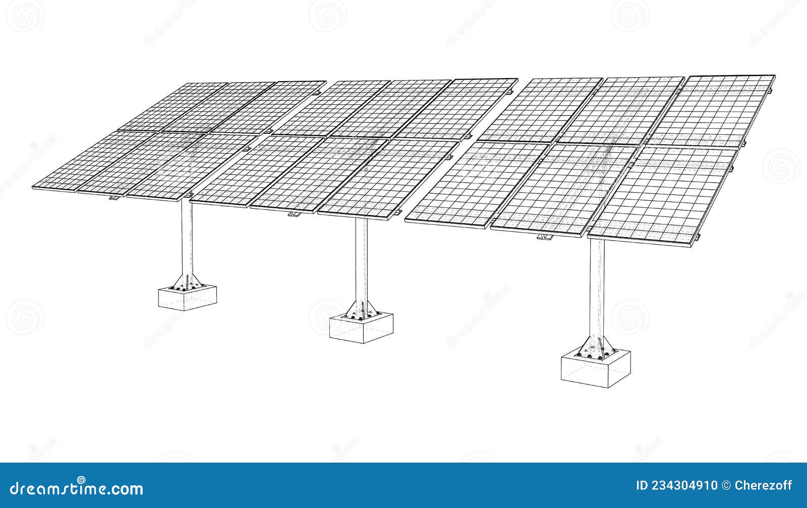 Solar Panel Concept. Vector Rendering of 3d Stock Vector - Illustration ...