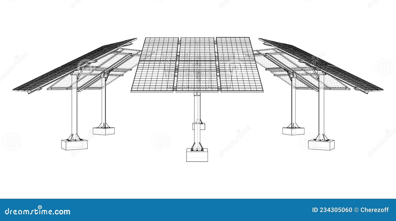 Solar Panel Concept. Vector Rendering of 3d Stock Vector - Illustration ...