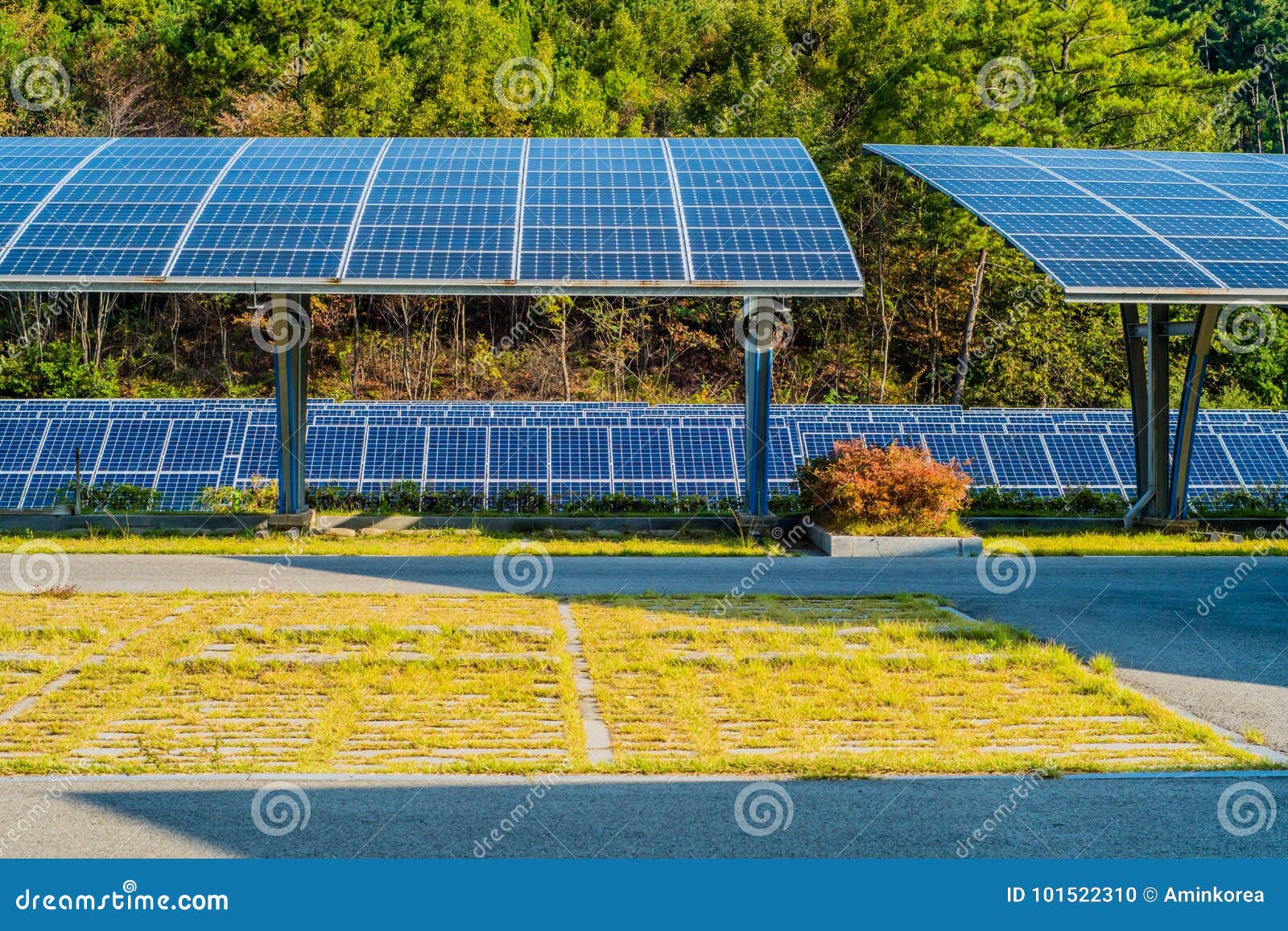 Solar Panel Covered Parking Stock Photo - Image of electricity, global ...