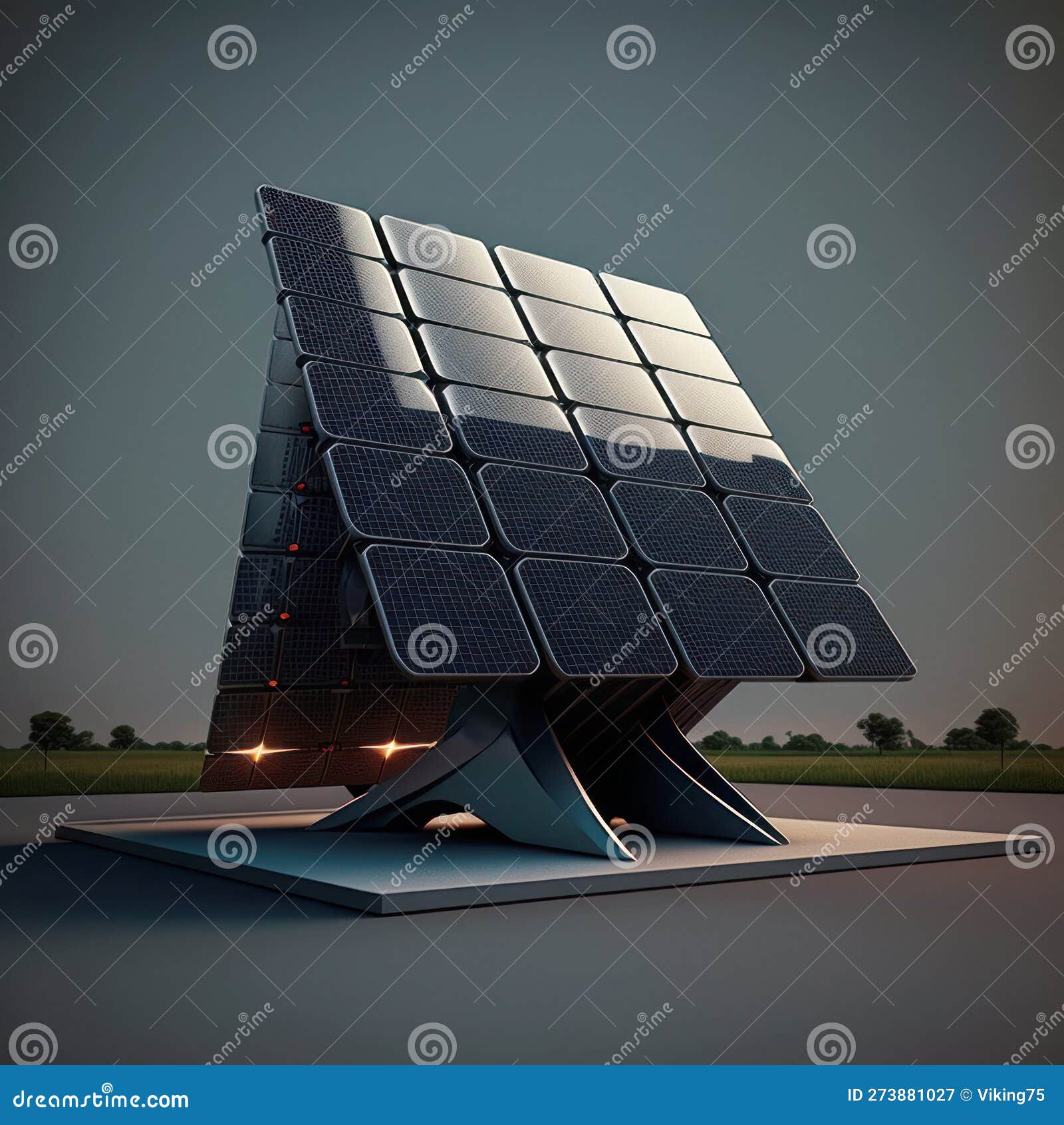 Solar Panel. 3D Illustration. High Resolution Image Stock Illustration ...