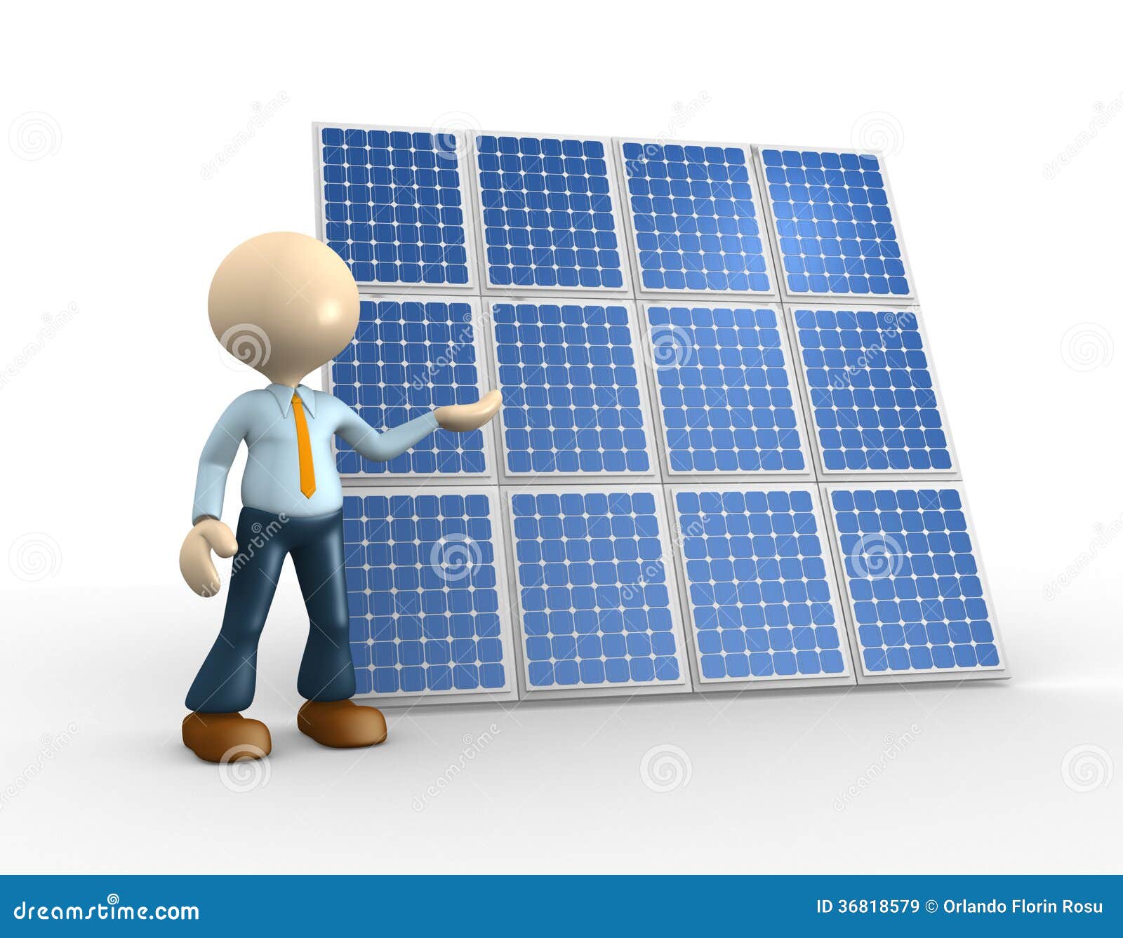 Solar panel stock illustration. Illustration of briefcase - 36818579