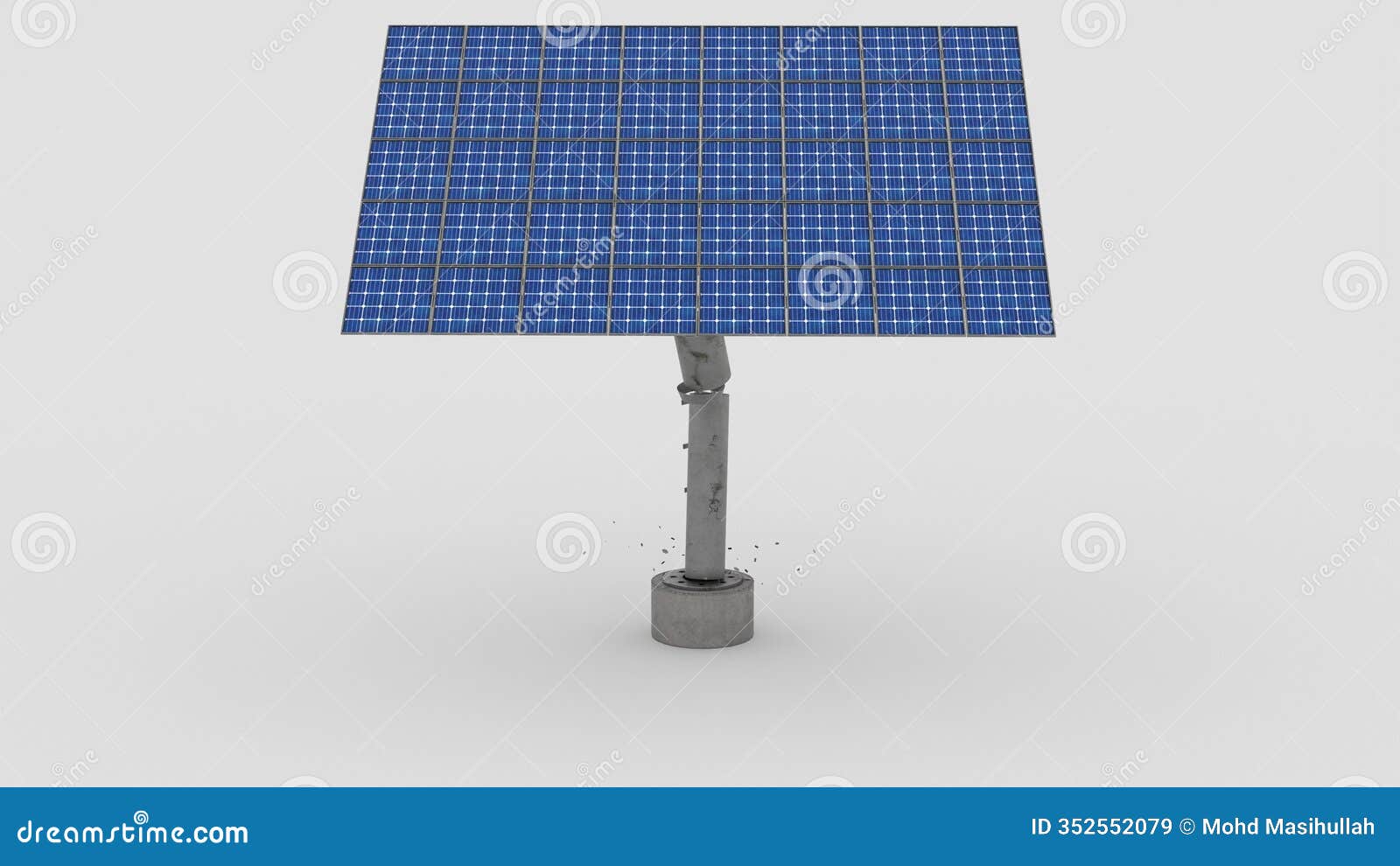 Solar Panel Damage Due To Strong Winds Stock Image - Image of battery ...