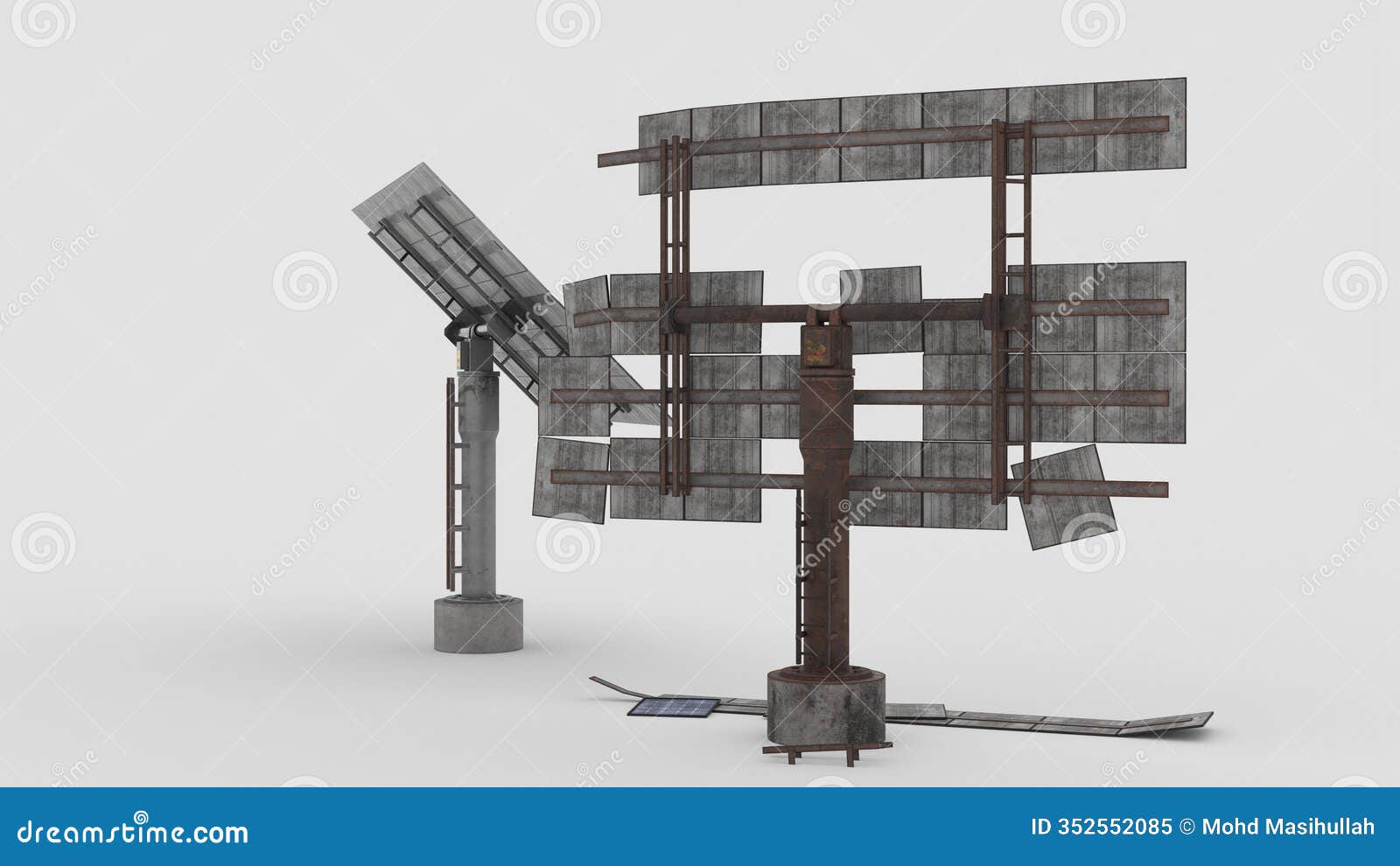 Solar Panel Damage Due To Strong Winds Stock Image - Image of heat ...