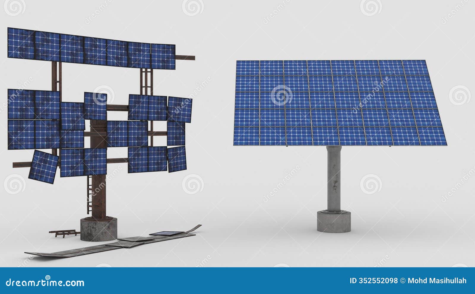 Solar Panel Damage Due To Strong Winds Stock Photo - Image of ...