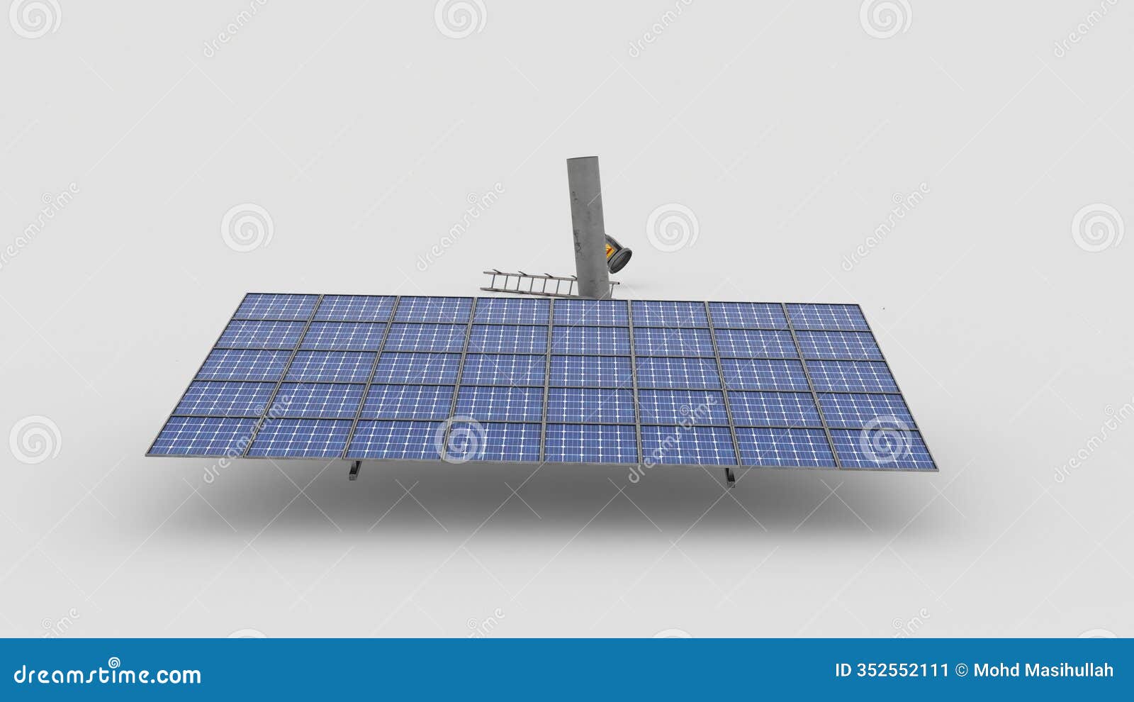 Solar Panel Damage Due To Strong Winds Stock Image - Image of ...