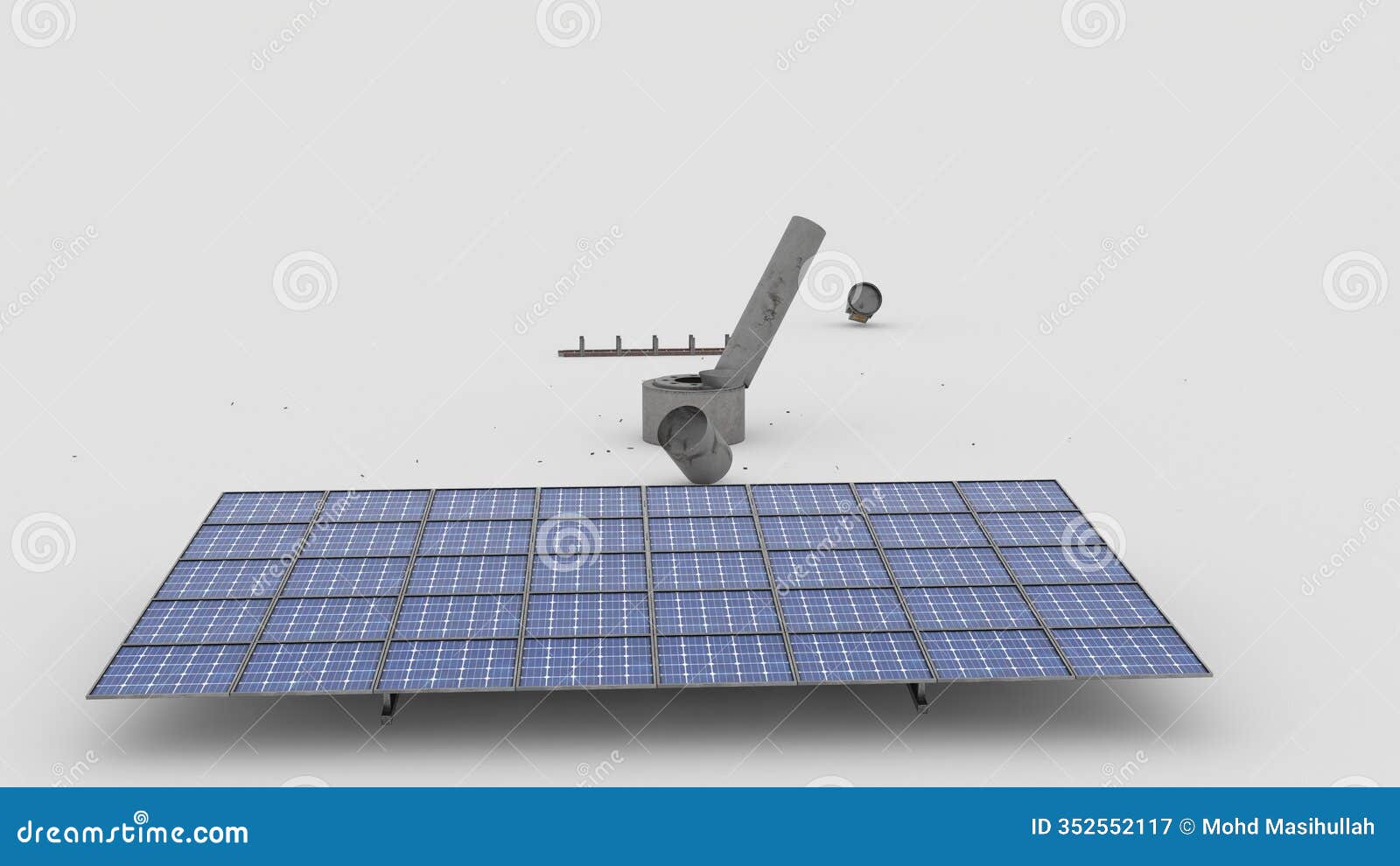 Solar Panel Damage Due To Strong Winds Stock Image - Image of solar ...