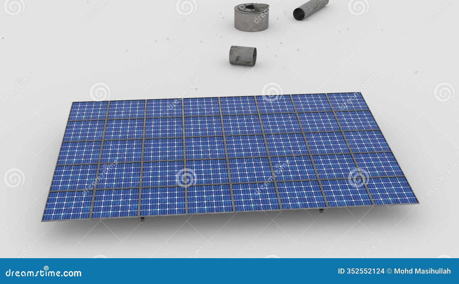 Solar Panel Damage Due To Strong Winds Stock Photo - Image of ...
