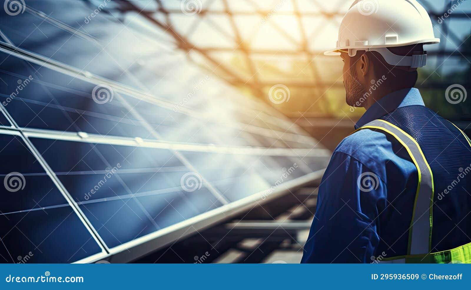 Solar Panel Design and Installation Engineer Stock Illustration ...