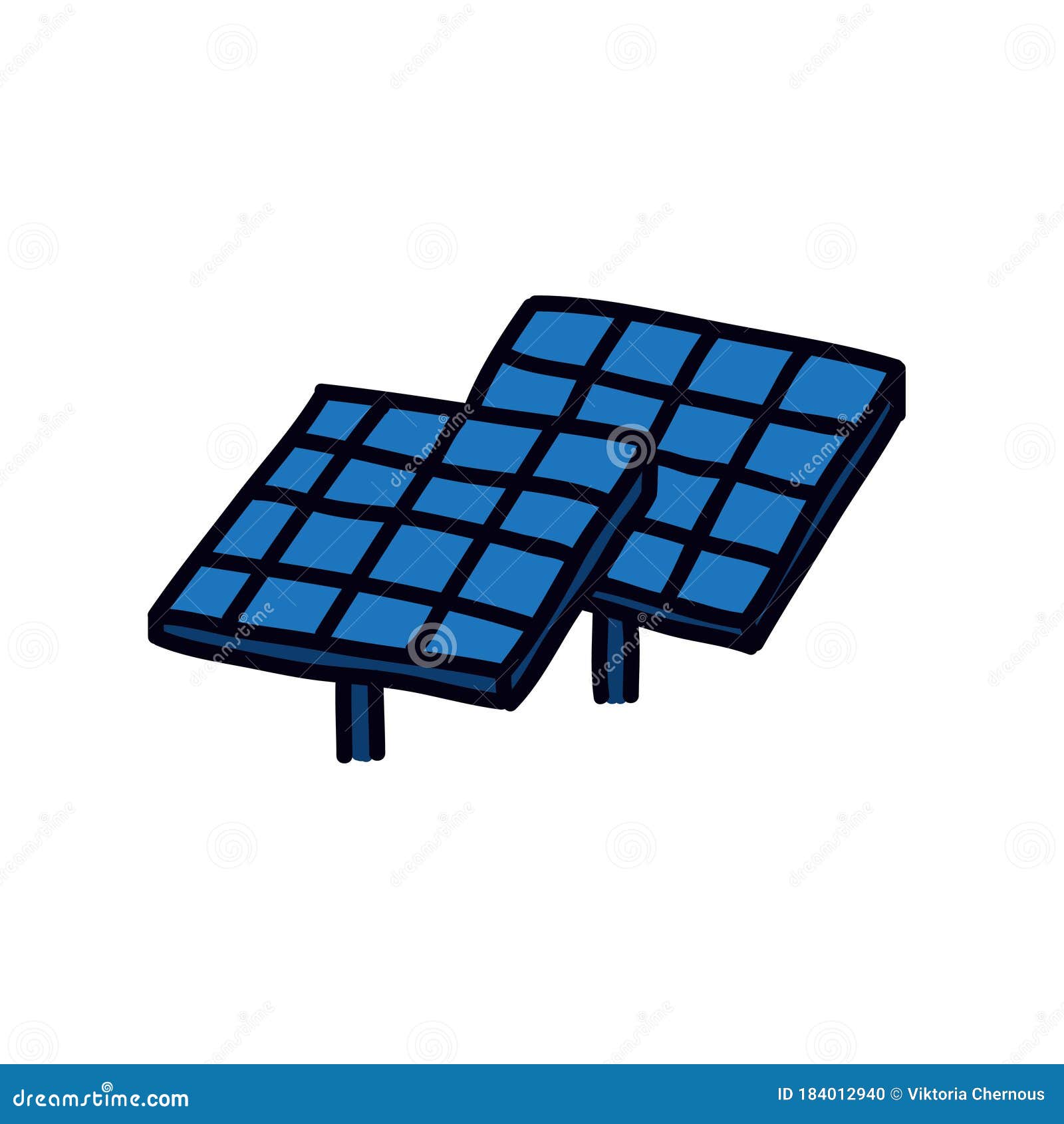 Solar Panel Doodle Icon, Vector Illustration Stock Illustration ...