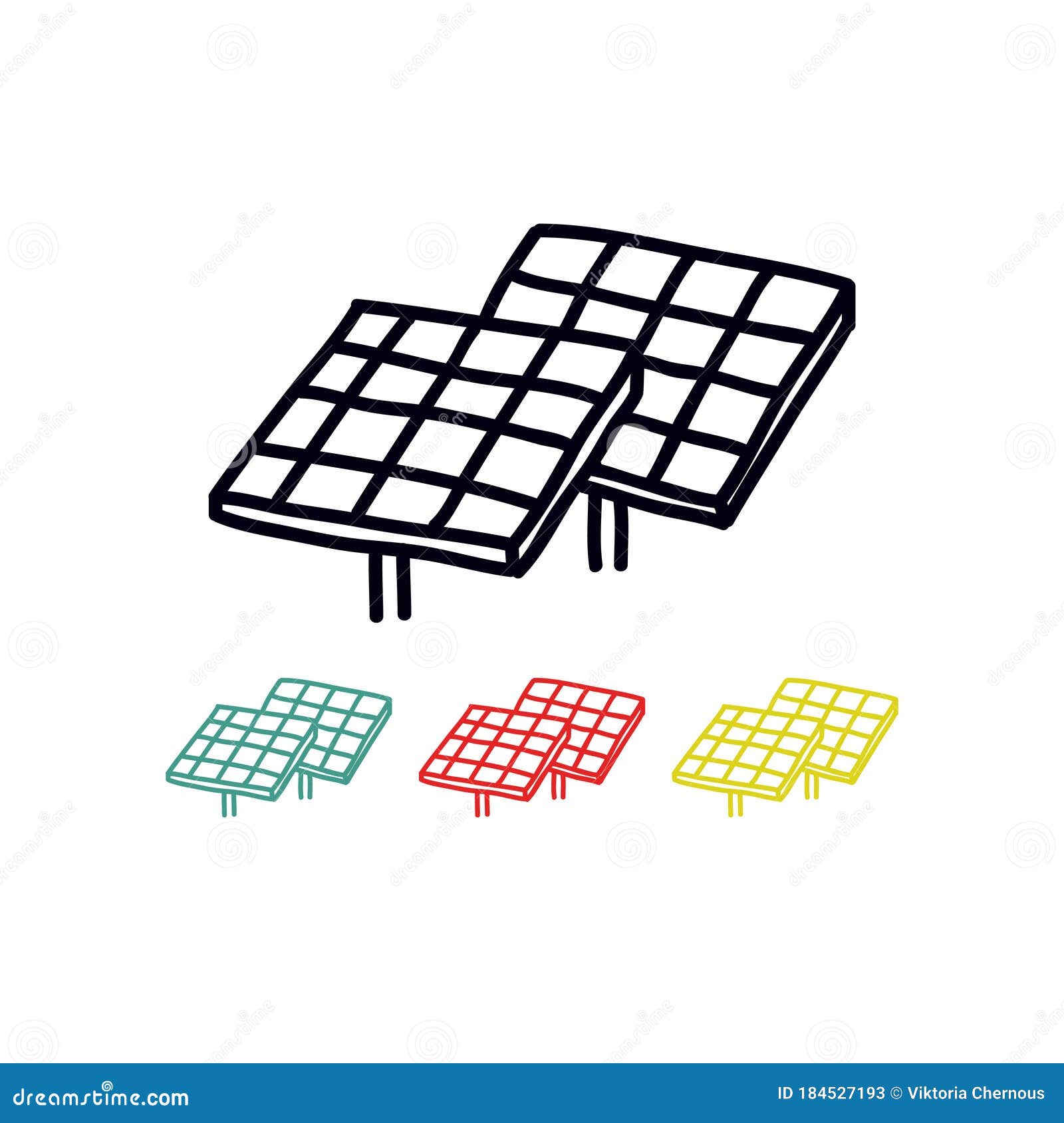 Solar Panel Doodle Icon, Vector Illustration Stock Illustration ...