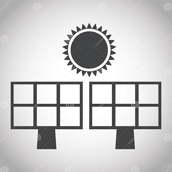Solar Panel and Ecology Design Stock Vector - Illustration of support ...
