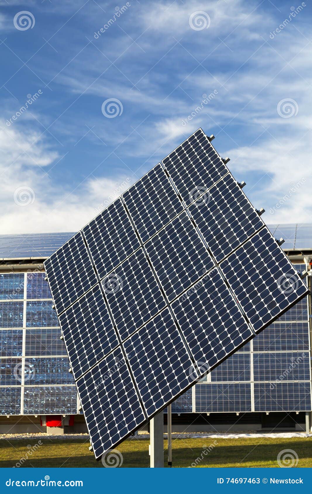 Solar Panel Electric System Stock Image - Image of futuristic ...