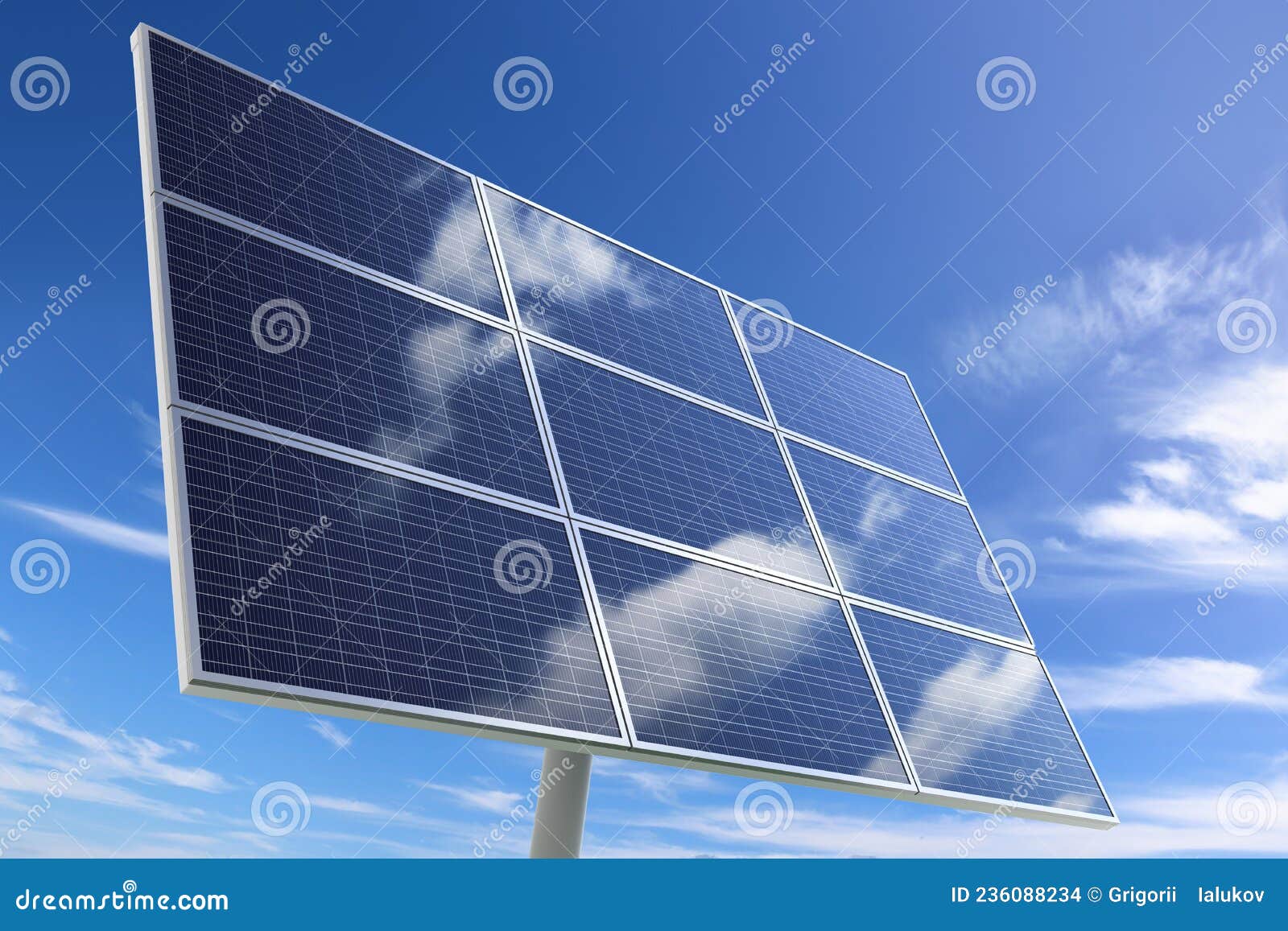Solar Panel for Electricity As Green Technology. Stock Photo - Image of ...