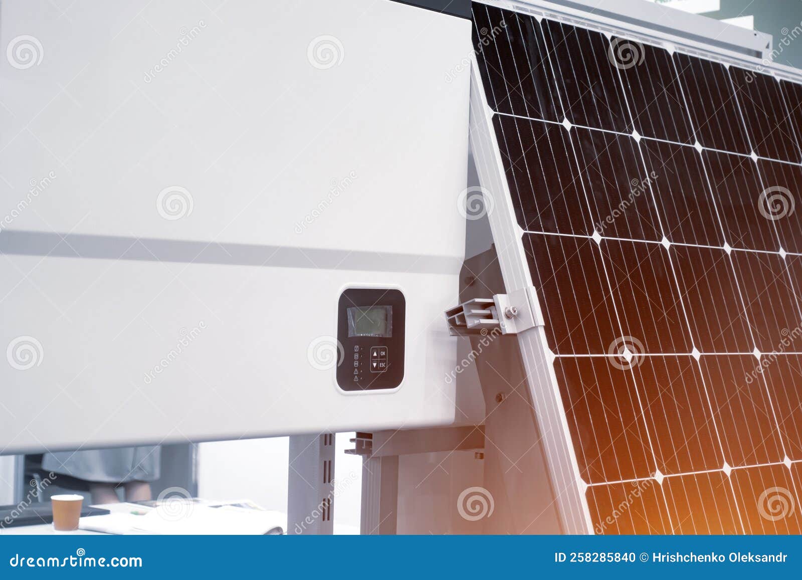 Solar Panel with Electricity Control Unit Stock Photo - Image of ...