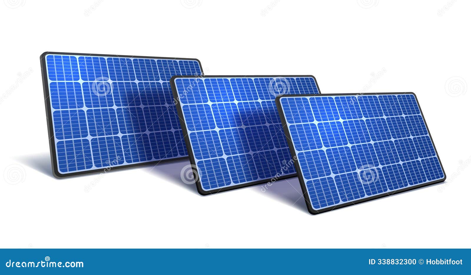 Solar Panel Electricity Generation, Vector Illustration on the White ...