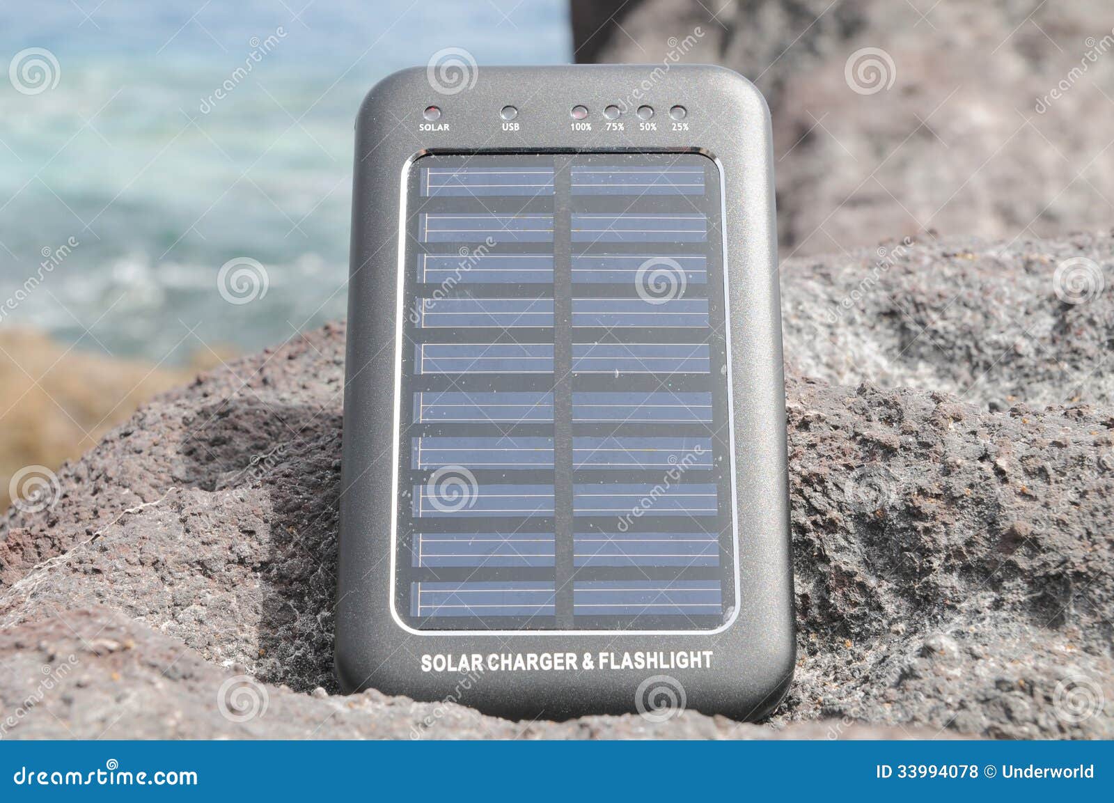 Solar Panel - Energy on the Beach Stock Photo - Image of ecology ...