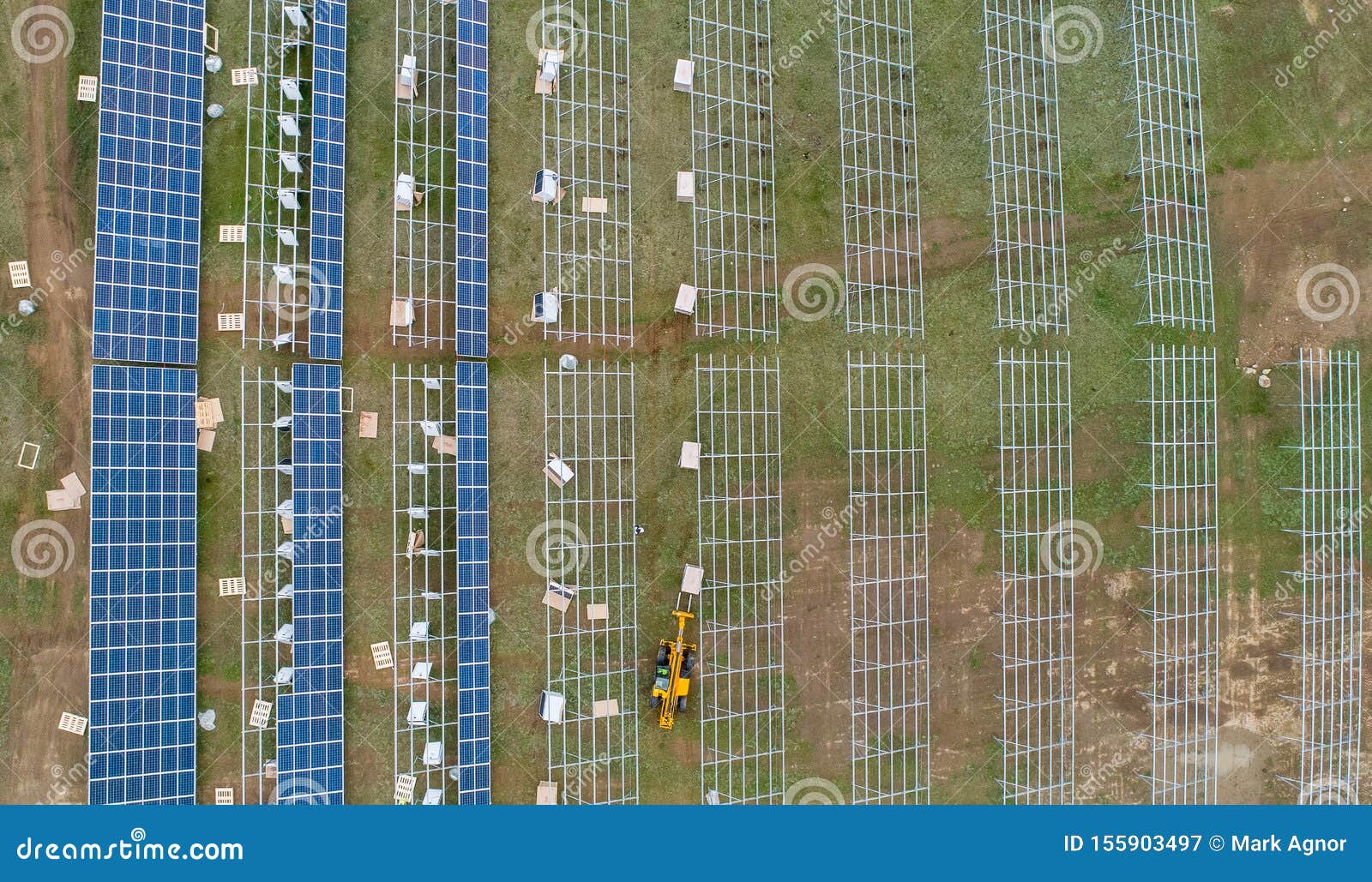 Solar Panel Energy Electricity Construction Installation Built Stock ...