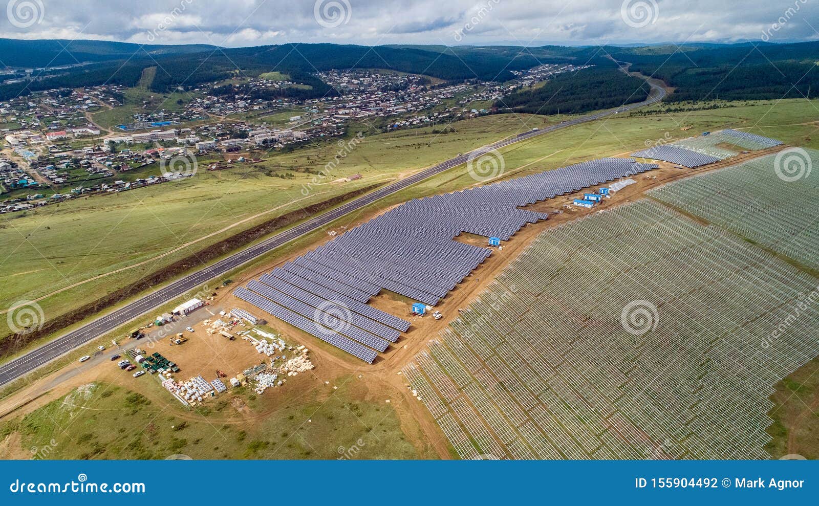 Solar Panel Energy Electricity Construction Installation Built Stock ...