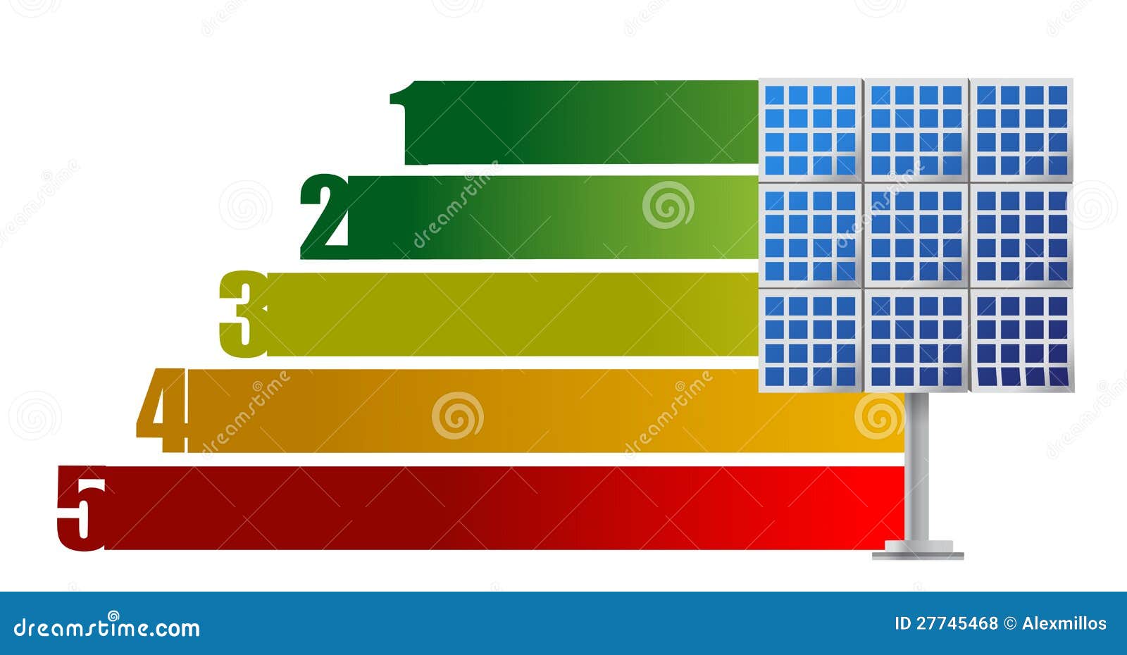 Solar panel energy graph stock illustration. Illustration of element ...