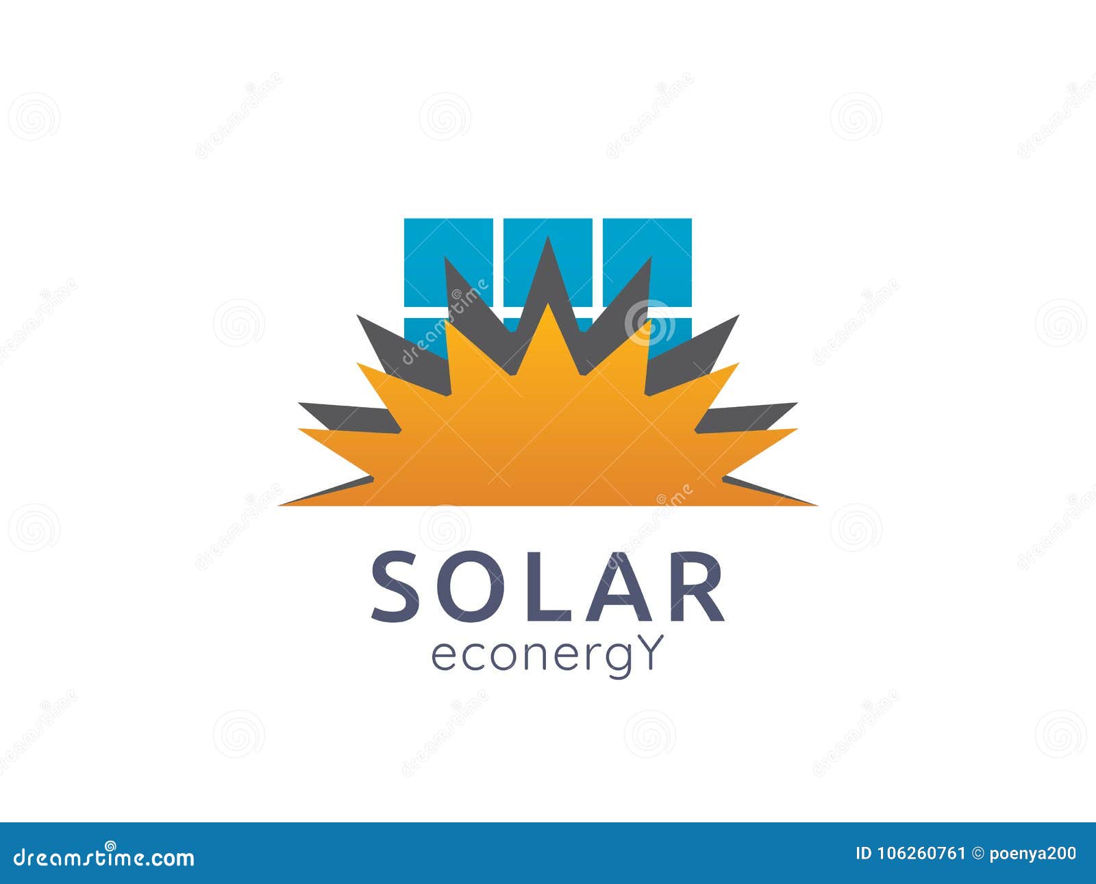Solar Panel Energy Logo Icon. Zero Waste Concept Design Stock ...