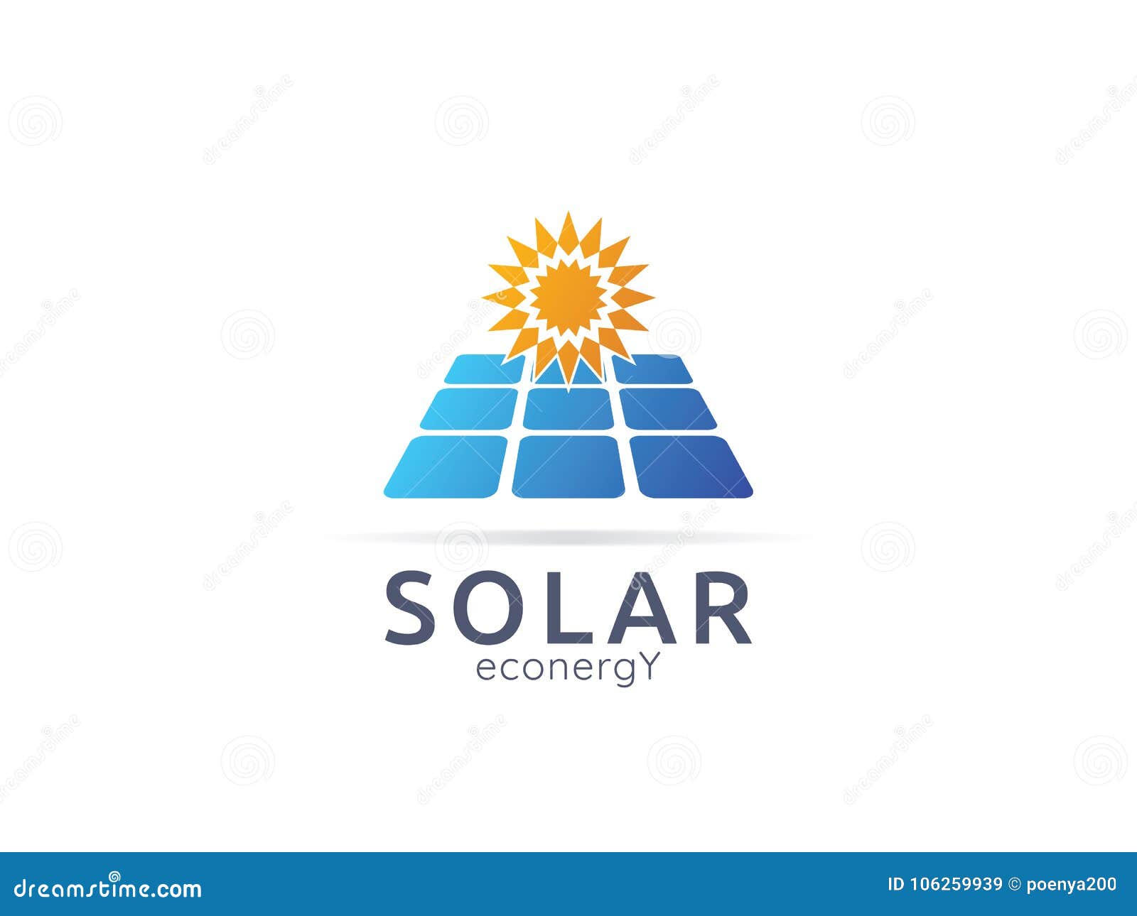 Solar Panel Energy Logo Icon. Zero Waste Concept Design Stock Vector ...