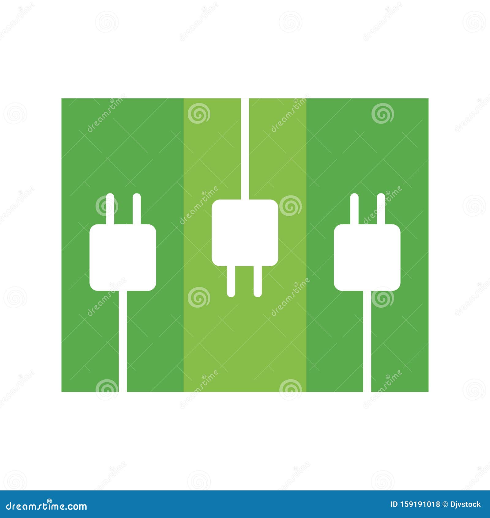 Solar Panel Energy with Recycling Arrows Vector Illustration Stock ...
