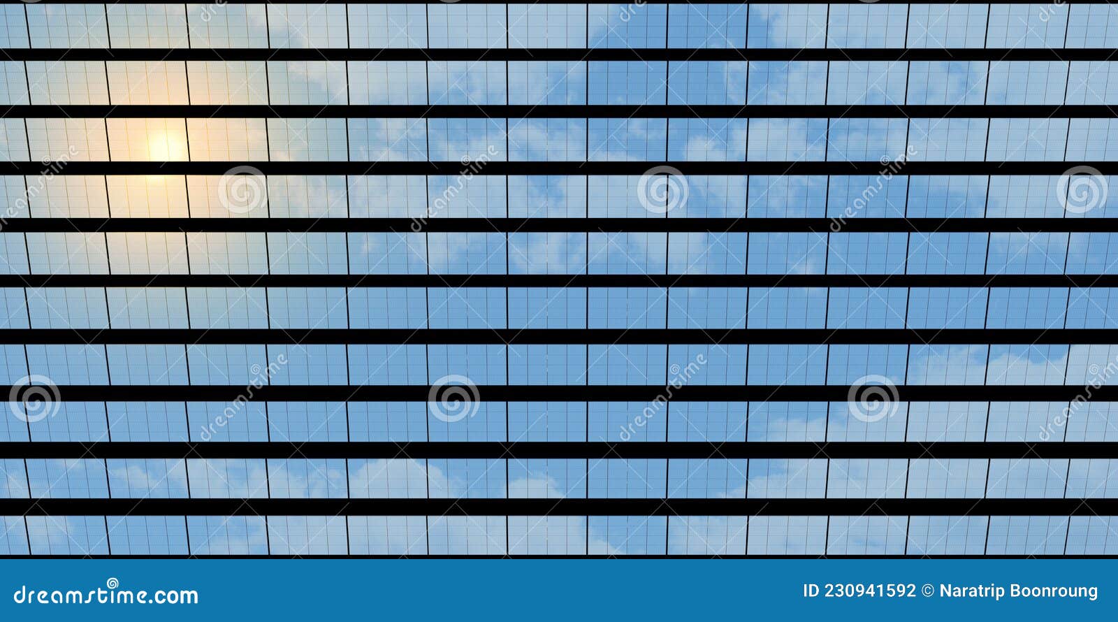 Solar Panel Solar Energy Reflection with Sky and Clouds 3D Illustration ...