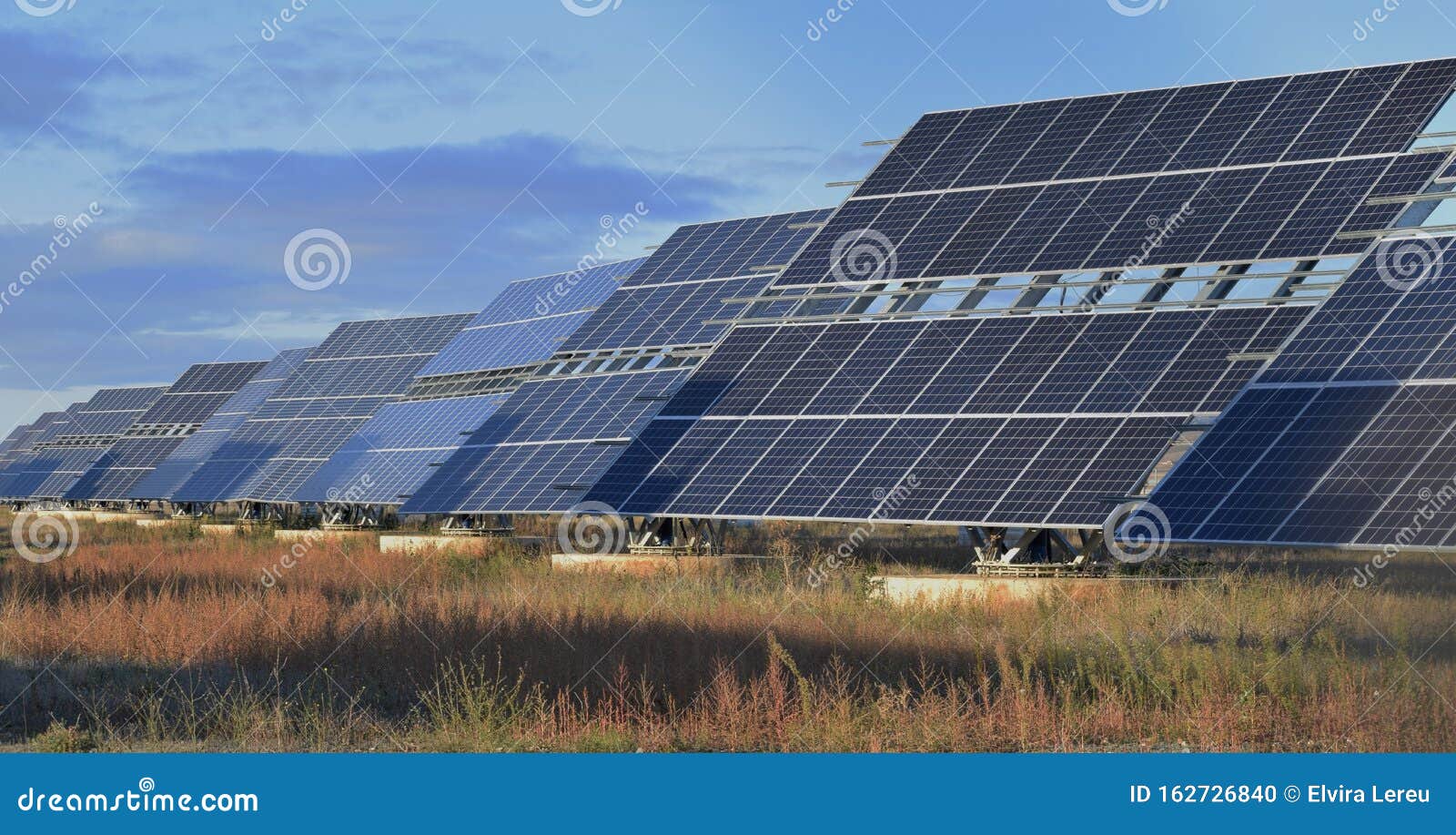Solar Panel Farm in the Countryside Stock Photo - Image of electric ...