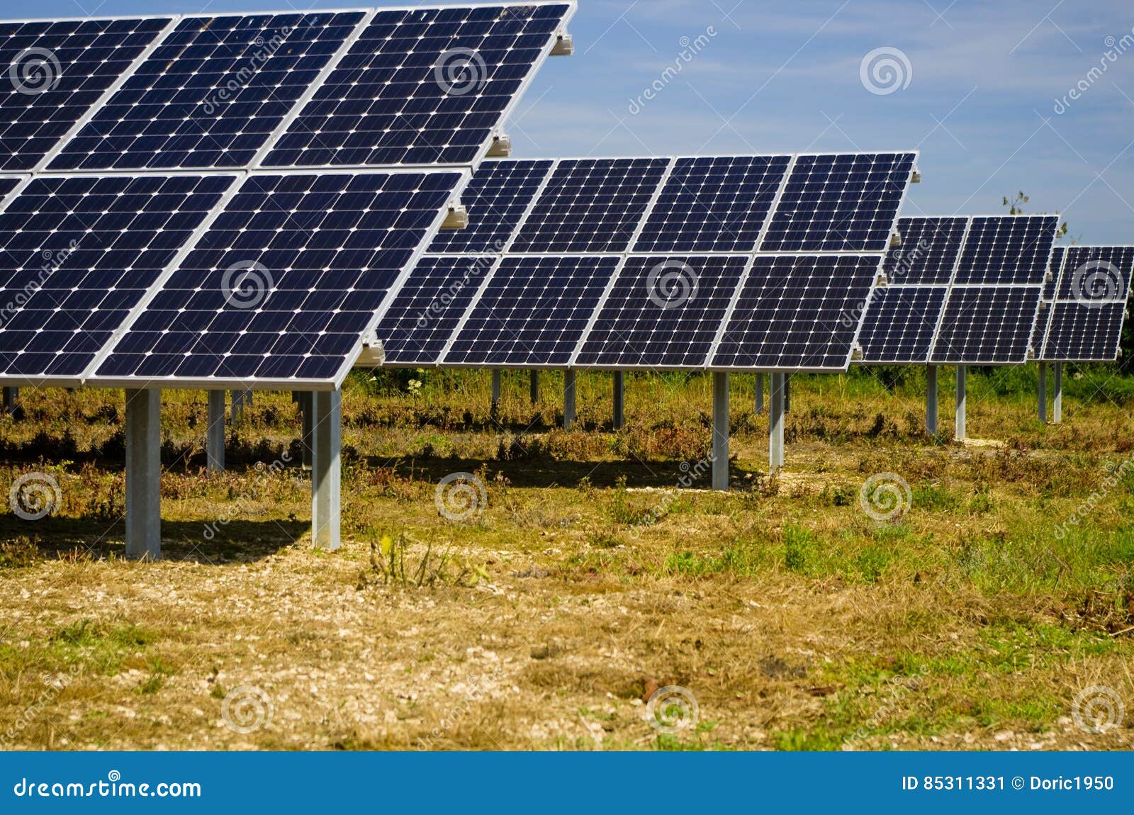 Solar Panel Farm stock image. Image of power, farm, solar - 85311331