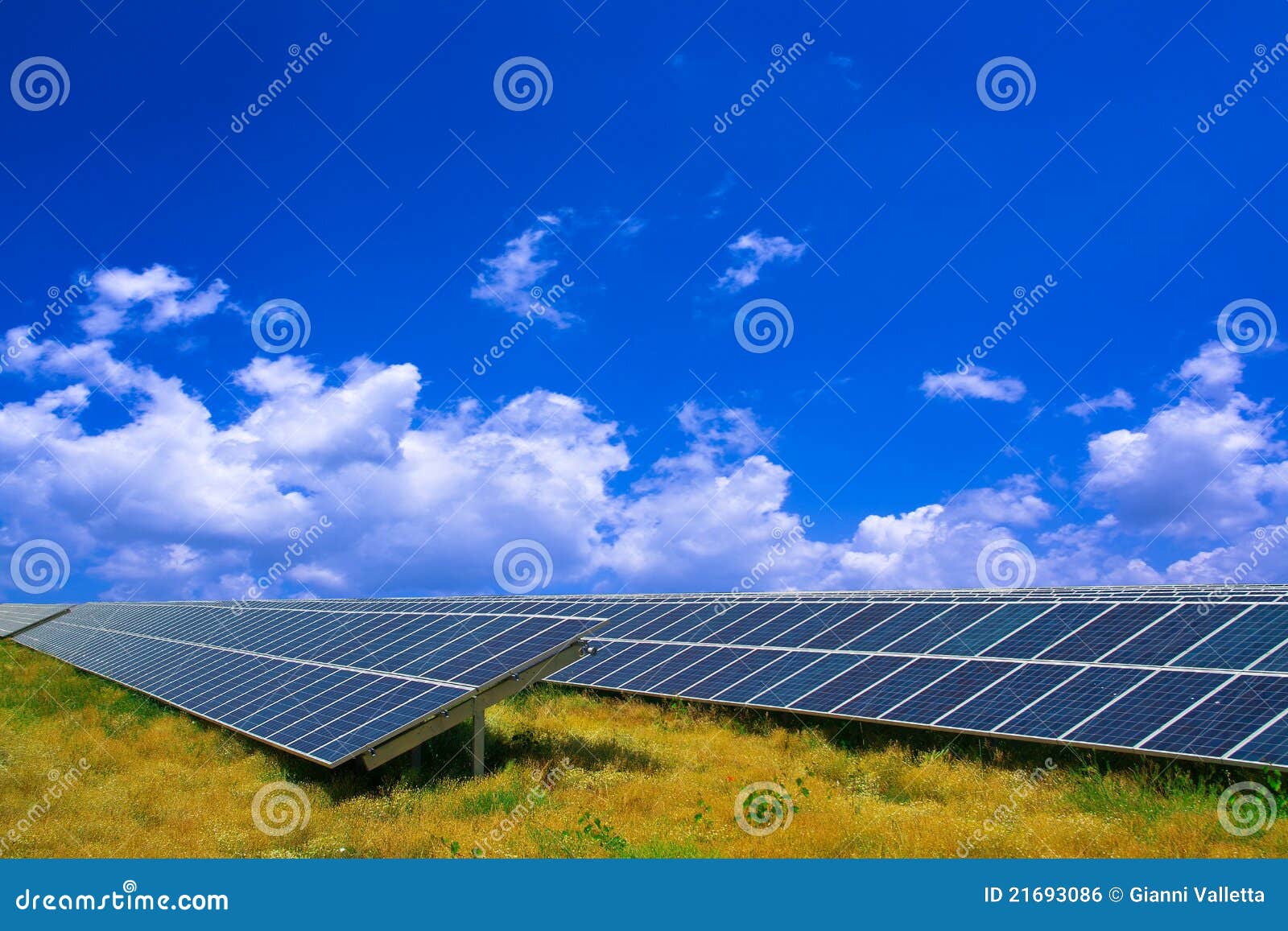 Solar panel in a field stock photo. Image of cell, collector - 21693086