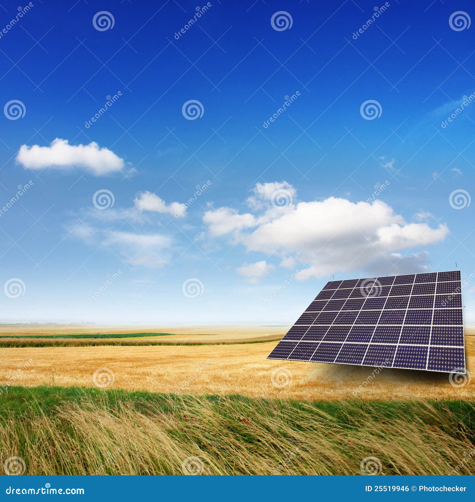 Solar panel on a field stock photo. Image of equipment - 25519946