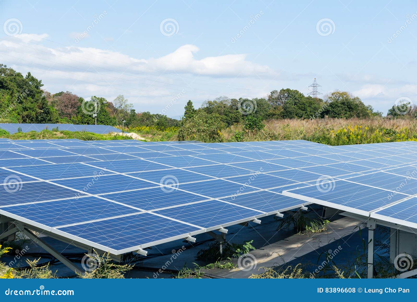 Solar panel field stock photo. Image of green, module - 83896608
