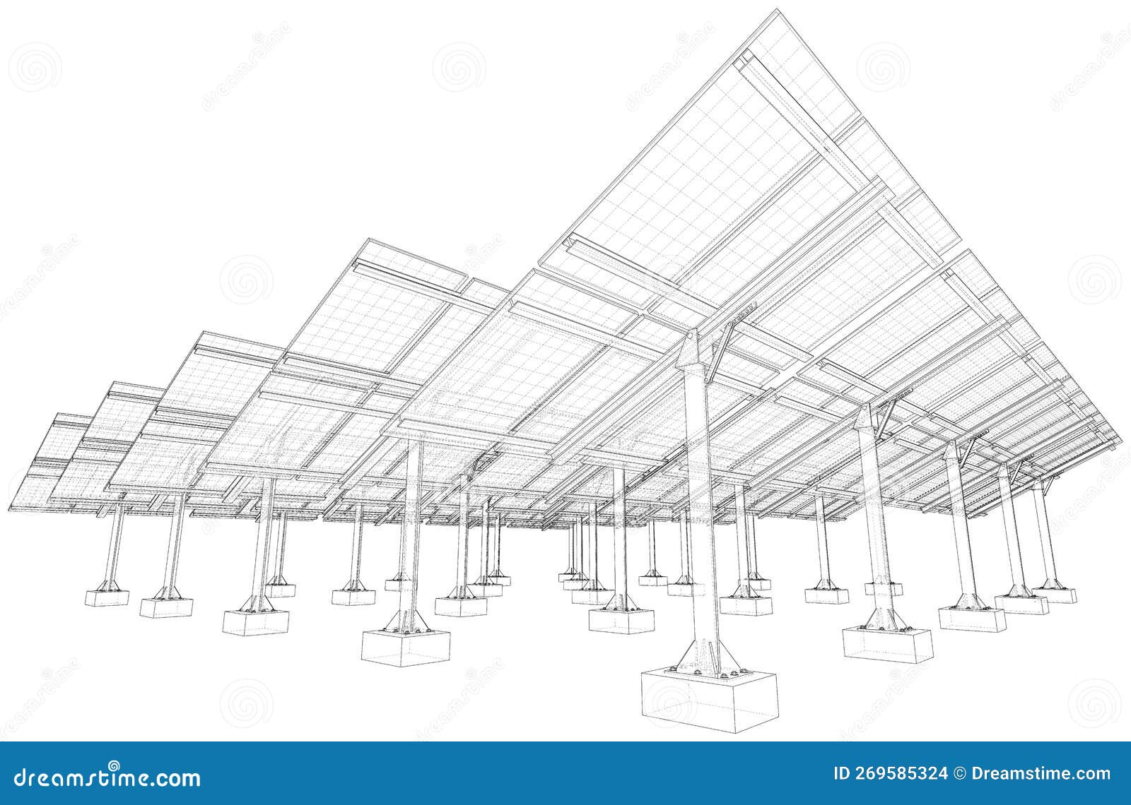 Solar Panel Field stock illustration. Illustration of environment ...