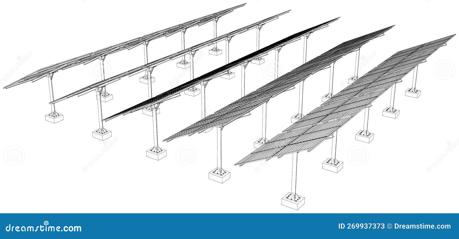 Solar Panel Field stock illustration. Illustration of icon - 269937373