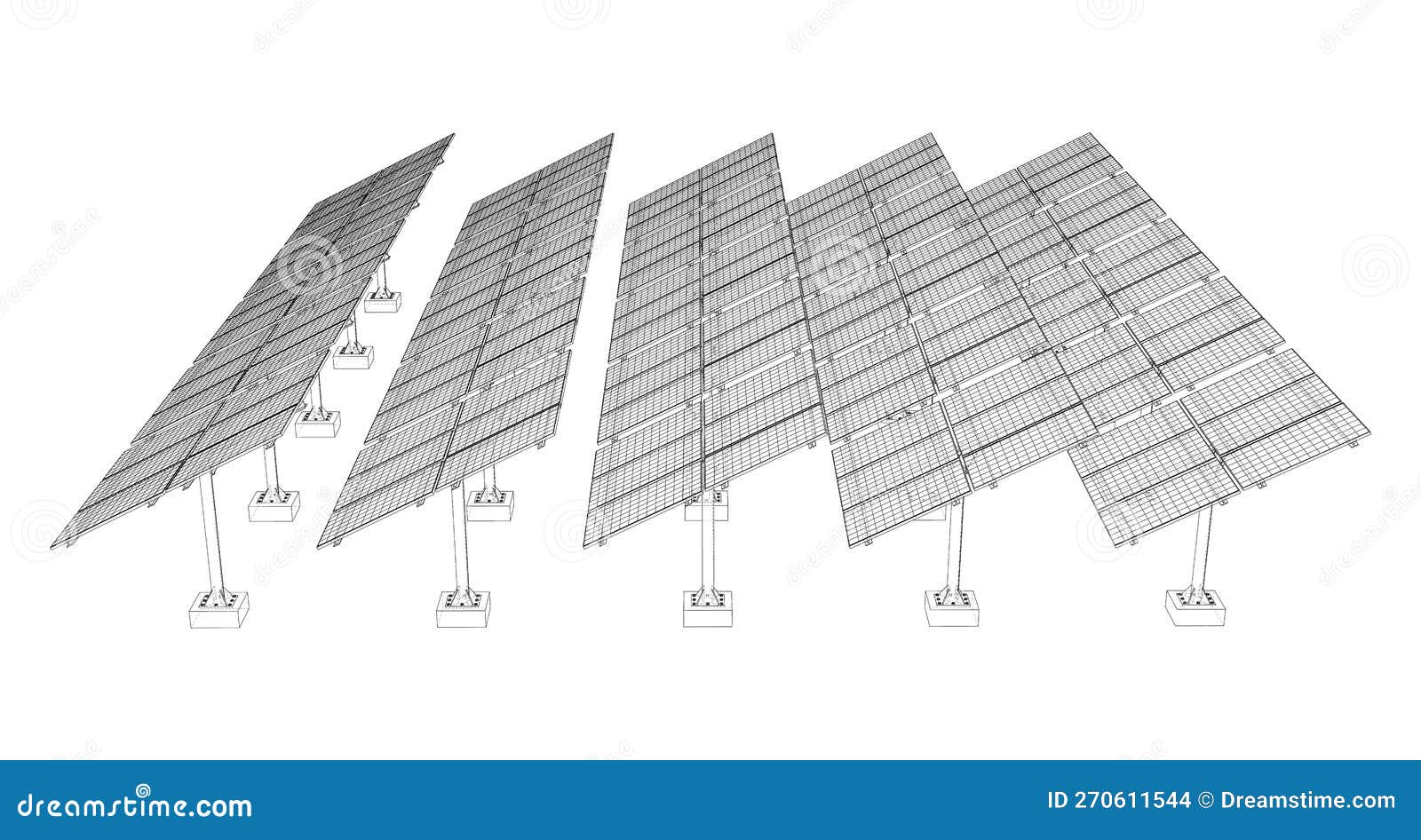 Solar Panel Field stock illustration. Illustration of ecology - 270611544
