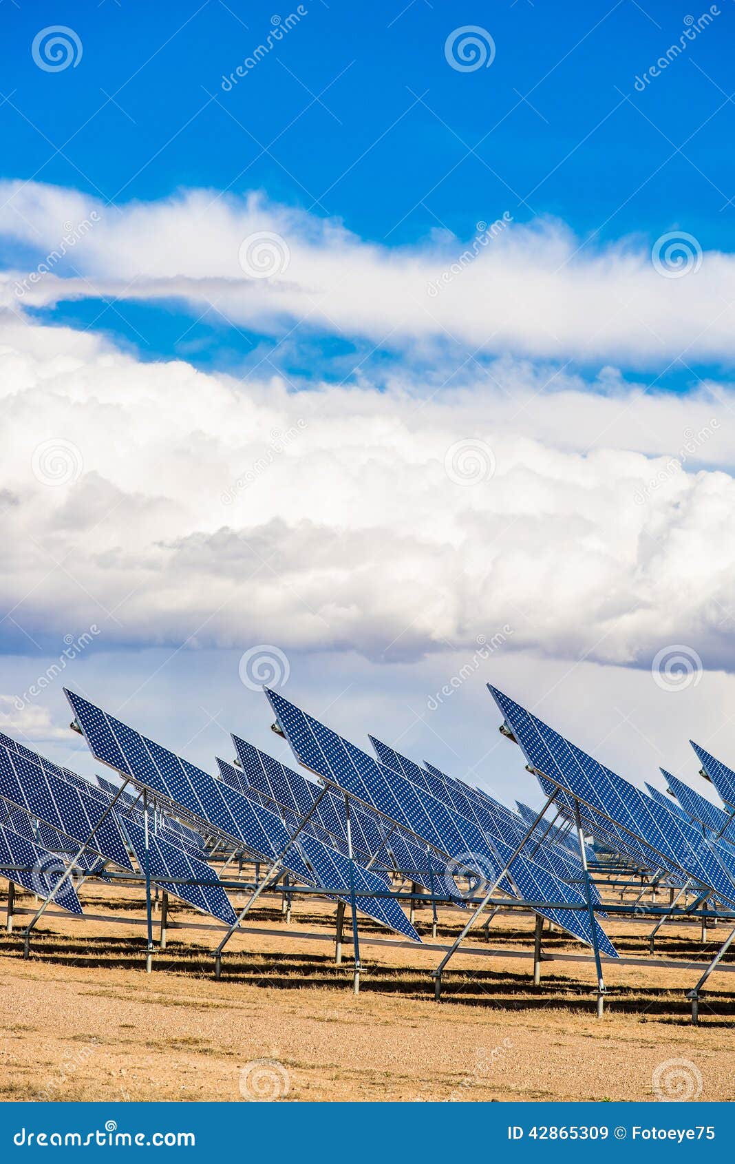 Solar Panel Field in Desert Stock Image - Image of panel, nature: 42865309