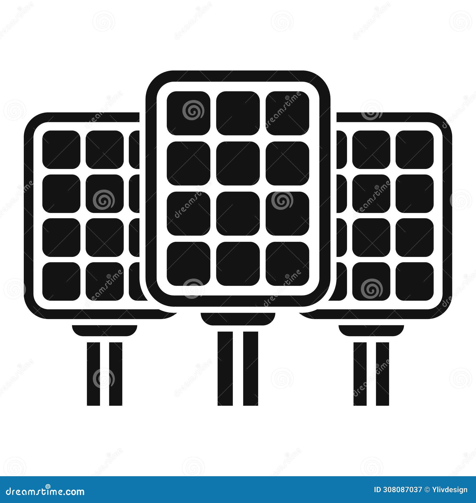 Solar Panel Field Icon Simple Vector. Sunlight Grid Roof Stock Vector ...